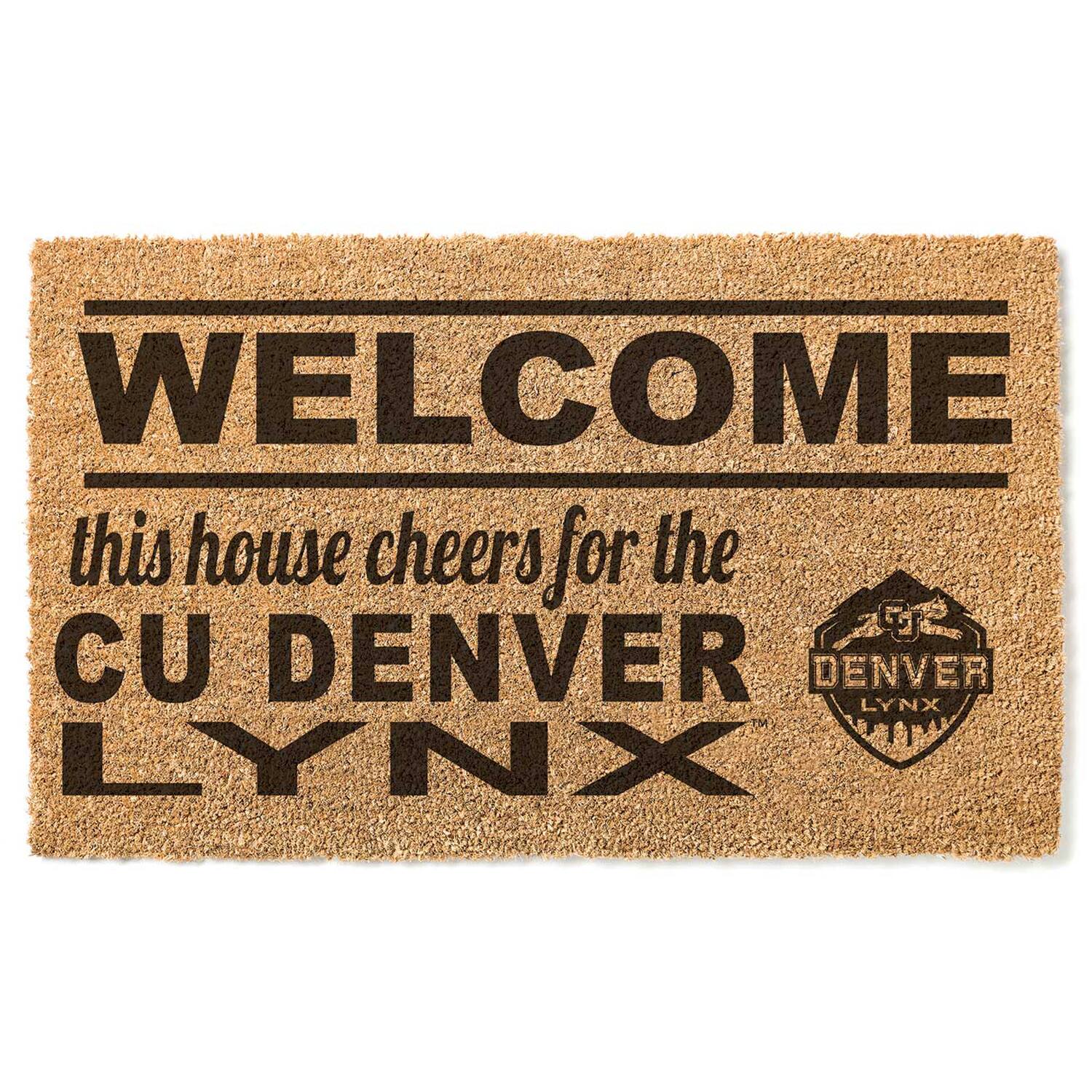 Jardine CU Denver Lynx 18" x 30" Welcome Doormat Brown 5112046 - Best Buy