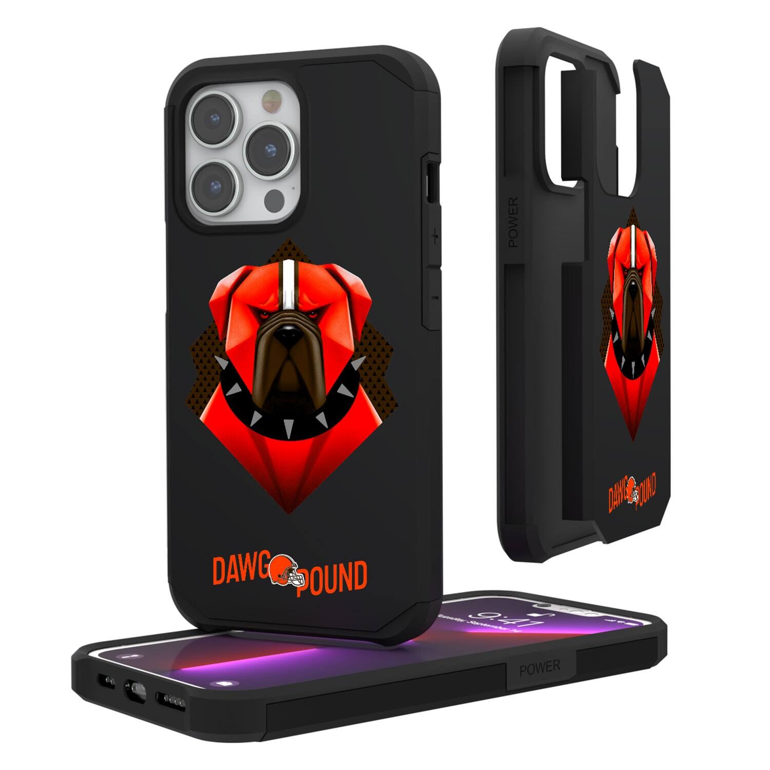 Keyscaper NFL Cleveland Browns iPhone Rugged Case 14 Pro Max Black ...