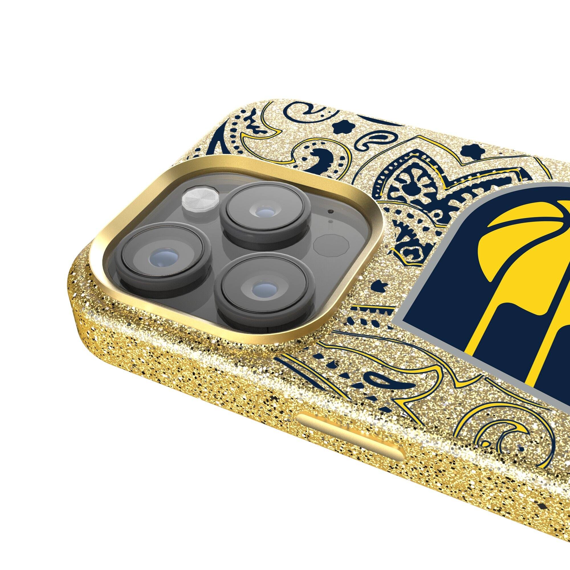 Keyscaper NBA Indiana Pacers Paisley Bling iPhone Case 16 Gold ...