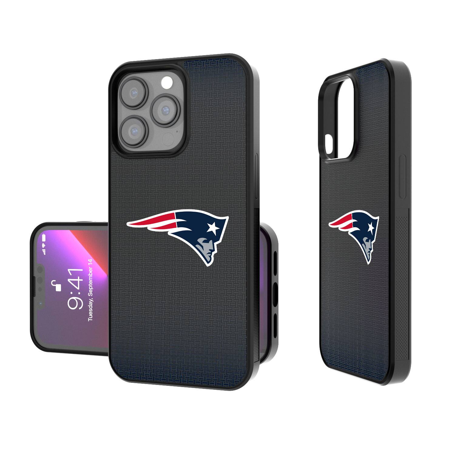 Keyscaper NFL New England Patriots Linen Logo iPhone Bump Case 15 Black ...
