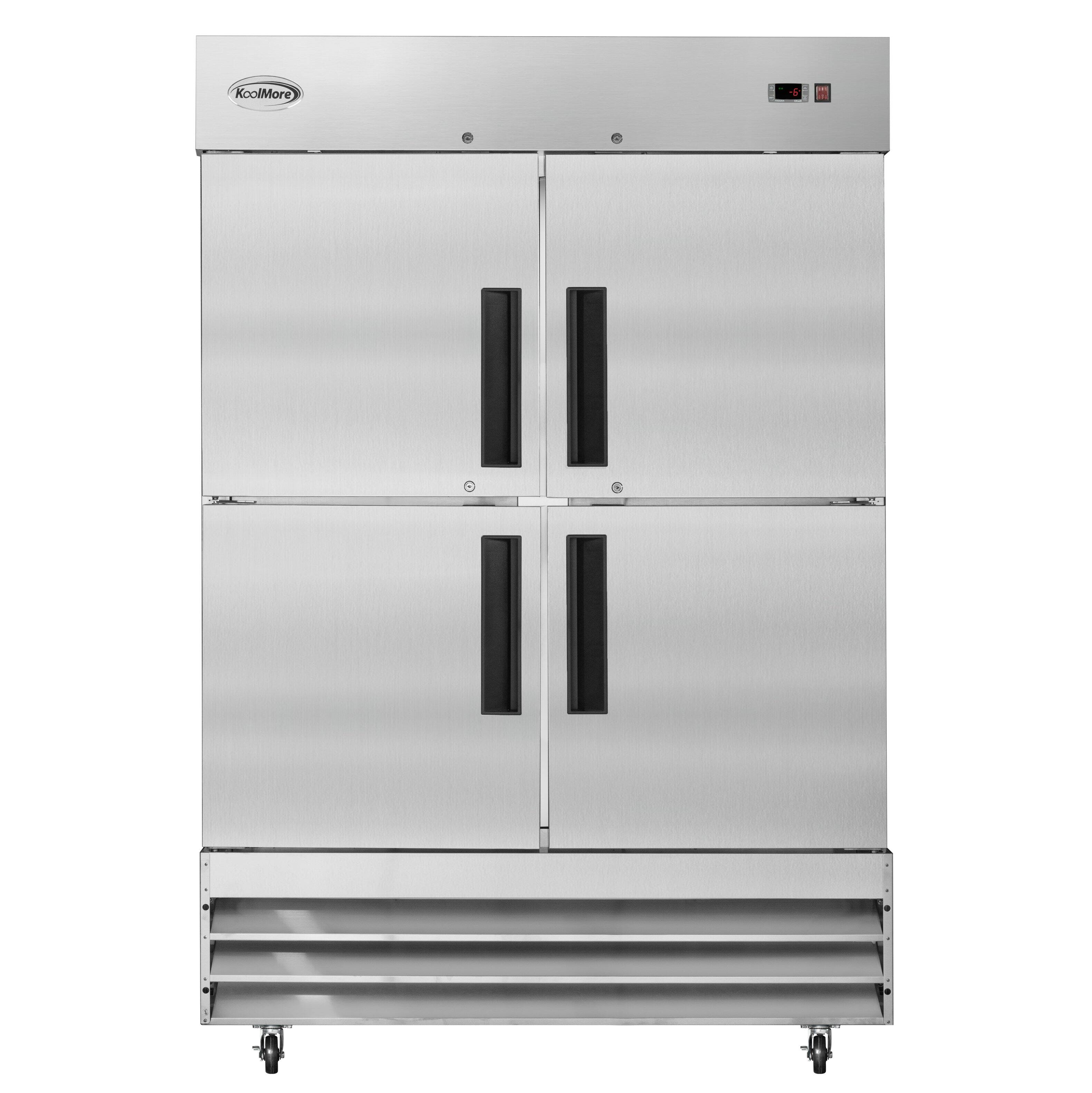 Koolmore 54 in. Commercial Solid Half Door Reach In Freezer, 47 cu. ft ...