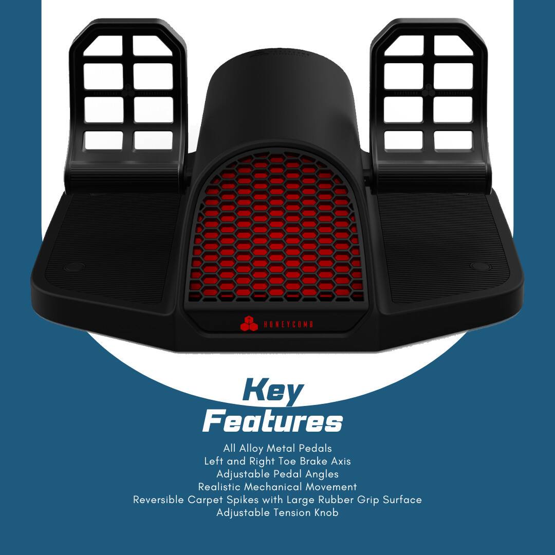 Honeycomb Aeronautical Charlie Rudder Pedals with Adjustable Tension ...