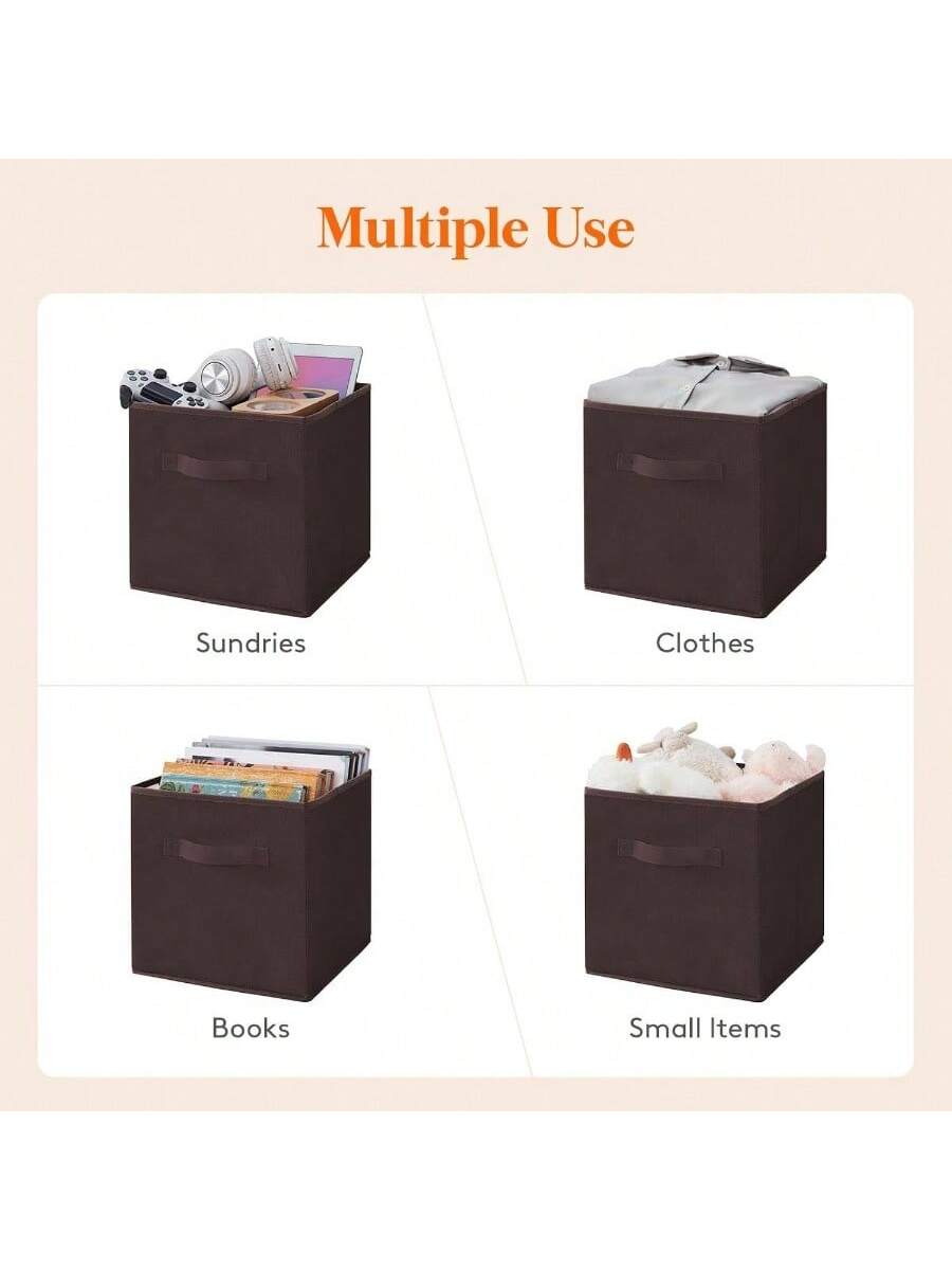 Live At Space Collapsible Fabric Storage Cubes Bins Set 11 Inch ...