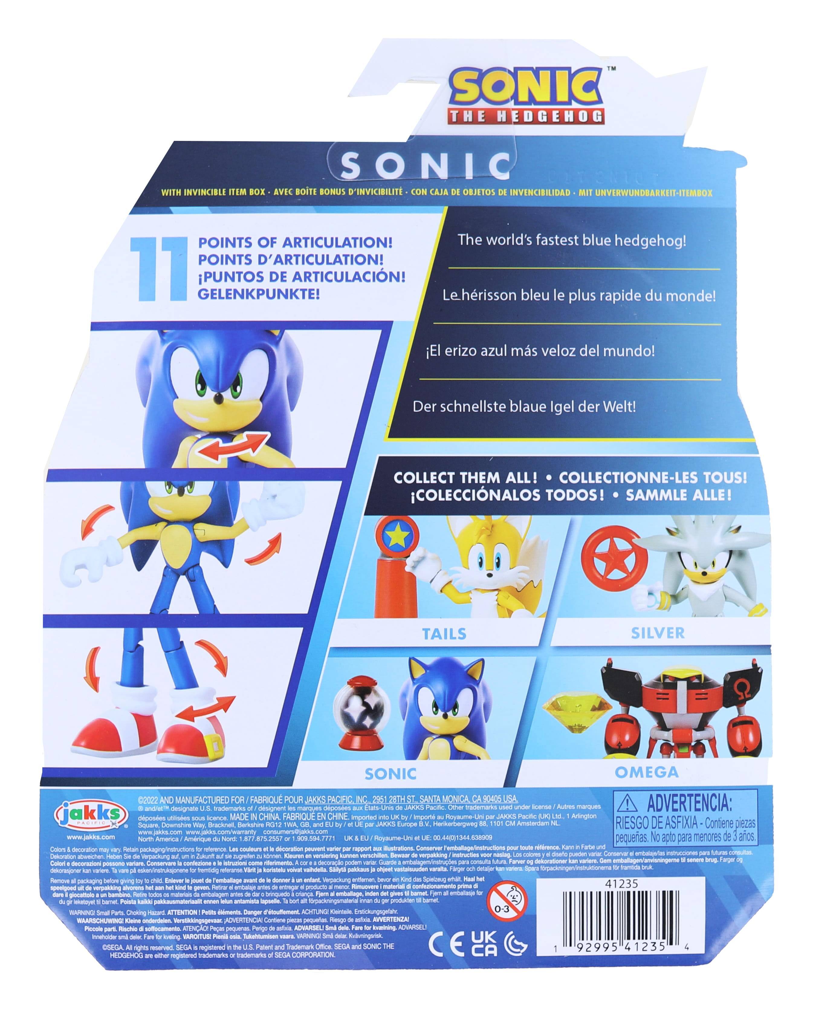 Jakks Pacific Sonic the Hedgehog 4 Inch Figure | Sonic (Modern) with ...