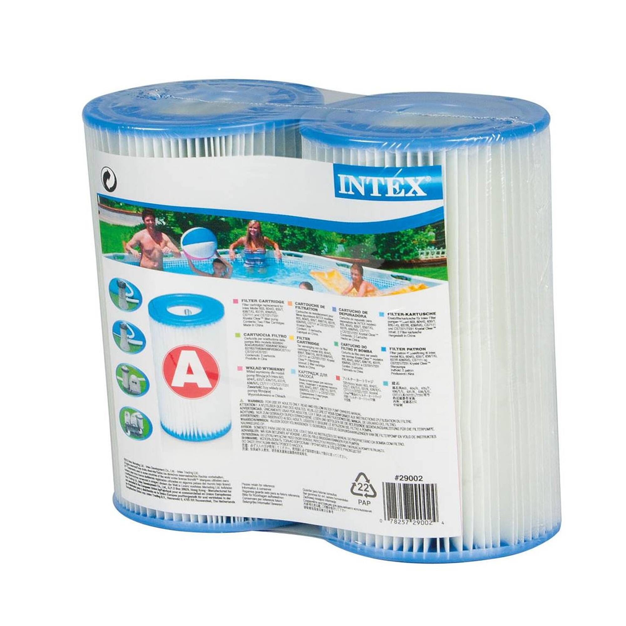 Intex Easy Set Swimming Pool Type A or C Filter Replacement Cartridges ...