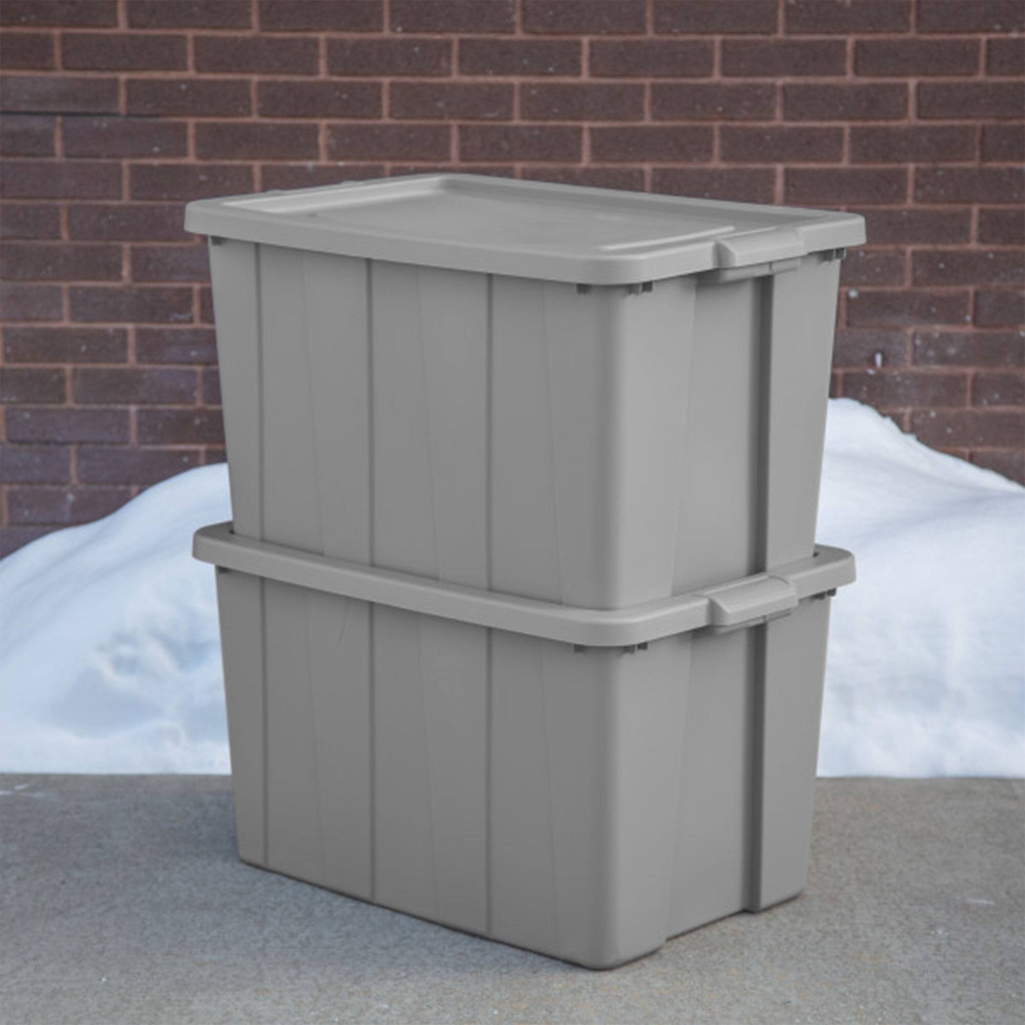 Sterilite Tuff1 30 Gallon Plastic Storage Tote Container Bin with Lid ...