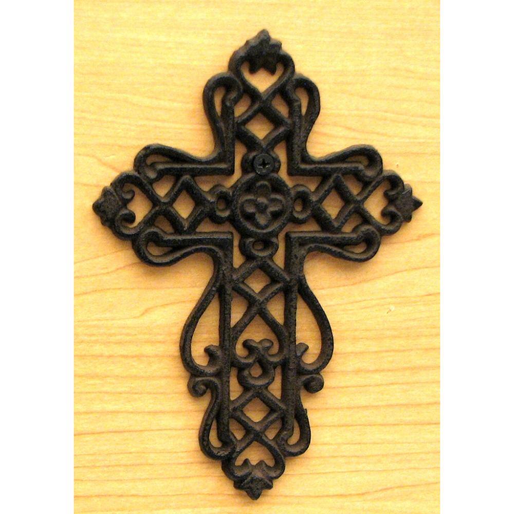 BreeBe Small Cast Iron Cross with Scrolls Set of 16 Black 0184-01051 ...
