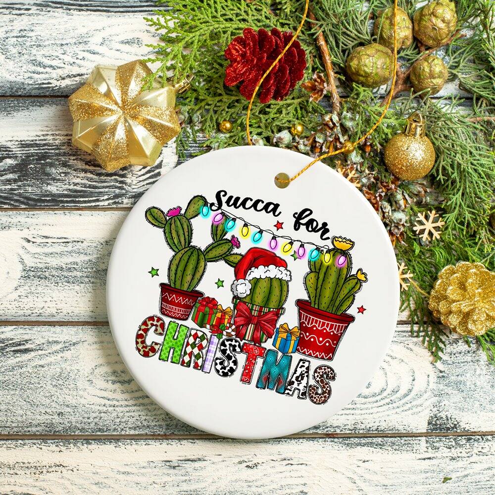 OrnamentallyYou Cute Succulent Plant Themed Funny Ornament Succa for ...
