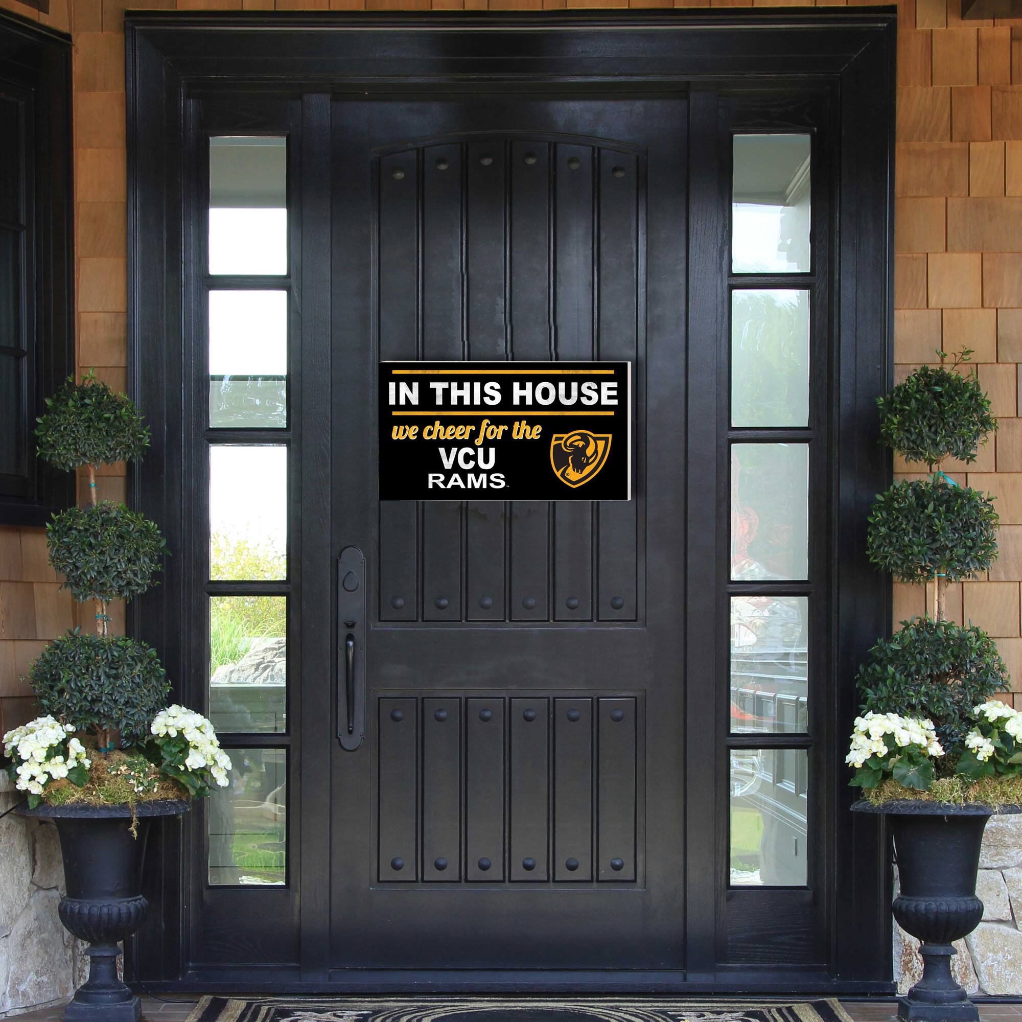 Jardine VCU Rams 11" x 20" Indoor/Outdoor In This House Sign Black ...