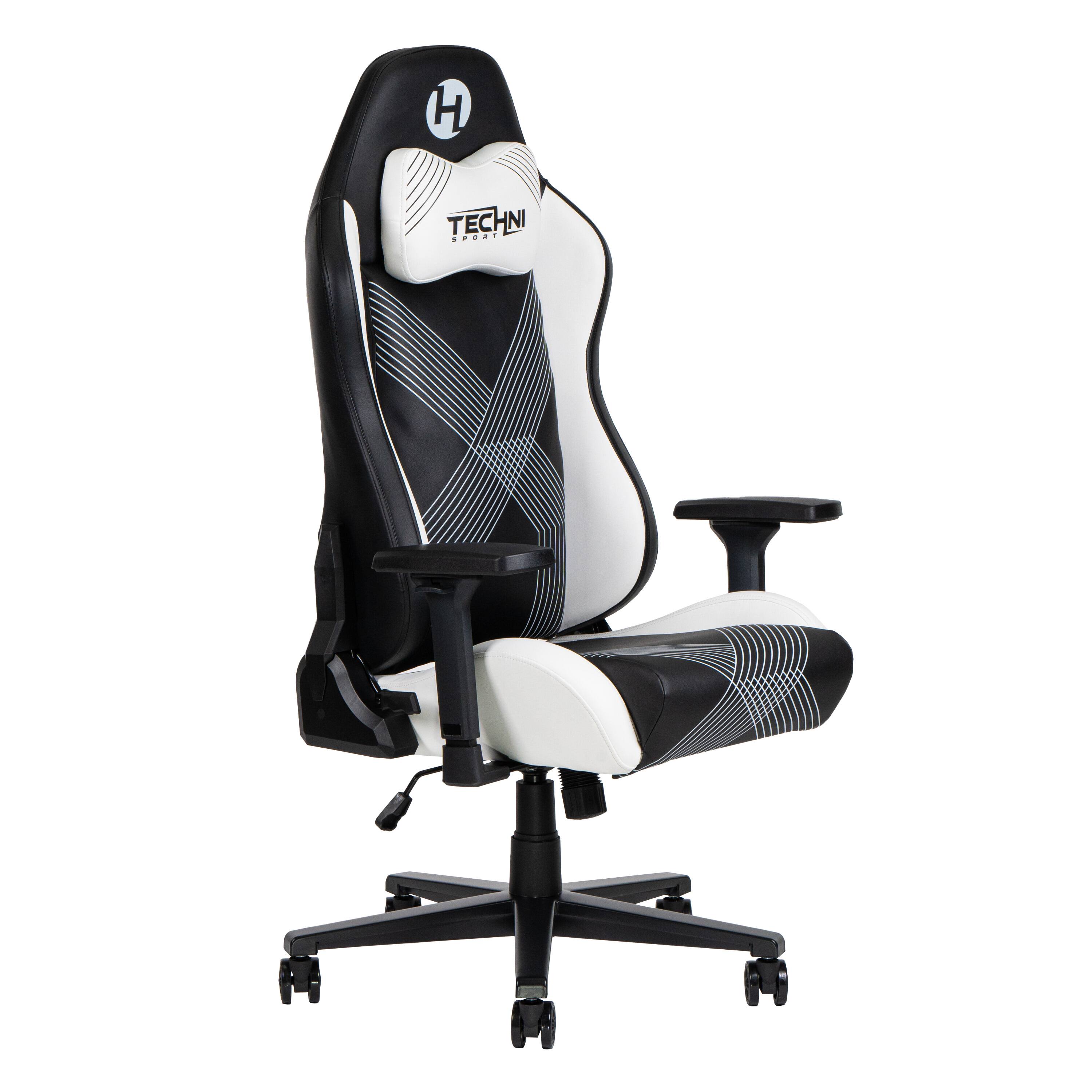 Techni Sport Black Comfort Edge Gaming Chair Black/White RTA-TS68C-BK - Best Buy