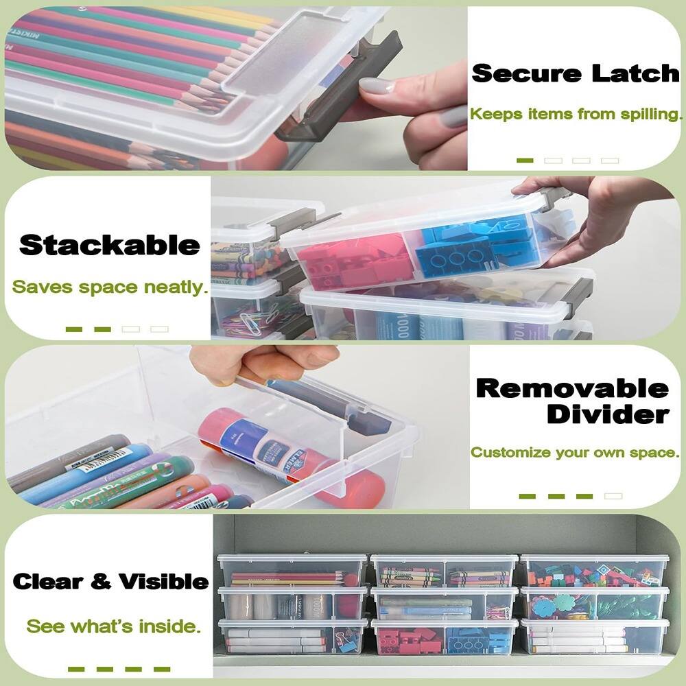 RTMB Six piece set of extra large pencil boxes with a detachable ...