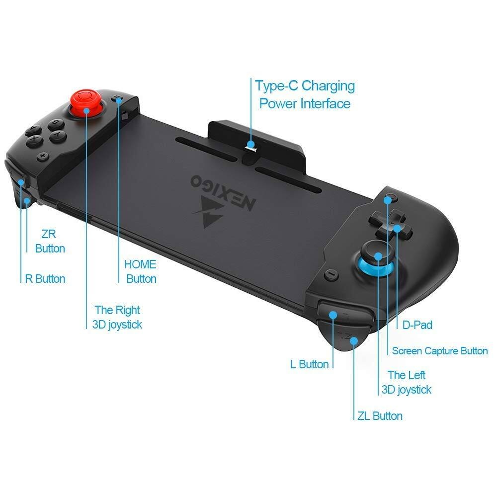 Reds Spade Gripcon Controller For Handheld Mode With 6 axis Gyro Dual ...