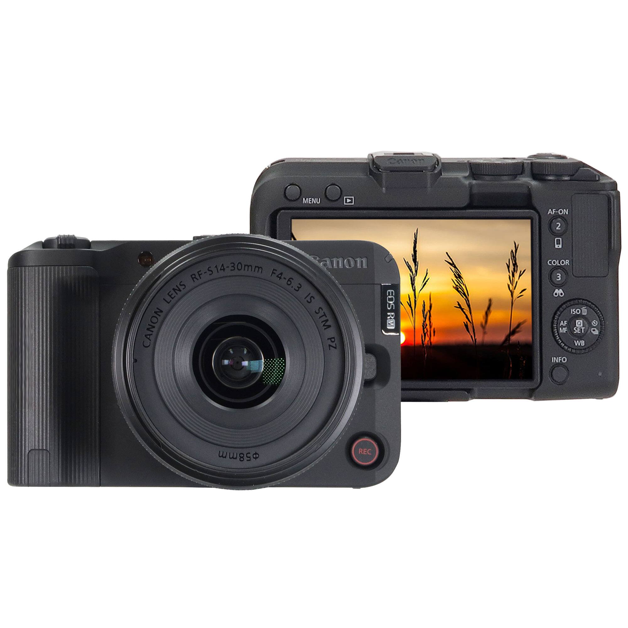 Canon EOS R50 V Camera with RF S 14 30mm IS STM PZ Lens + RF 75 300mm Lens Kit R50V-14-30-6K ...