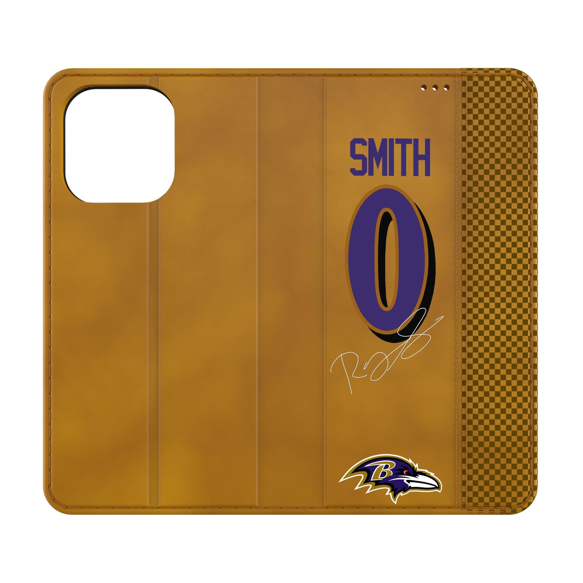 Keyscaper NFL Roquan Smith Baltimore Ravens Folio iPhone Case 16e Brown ...