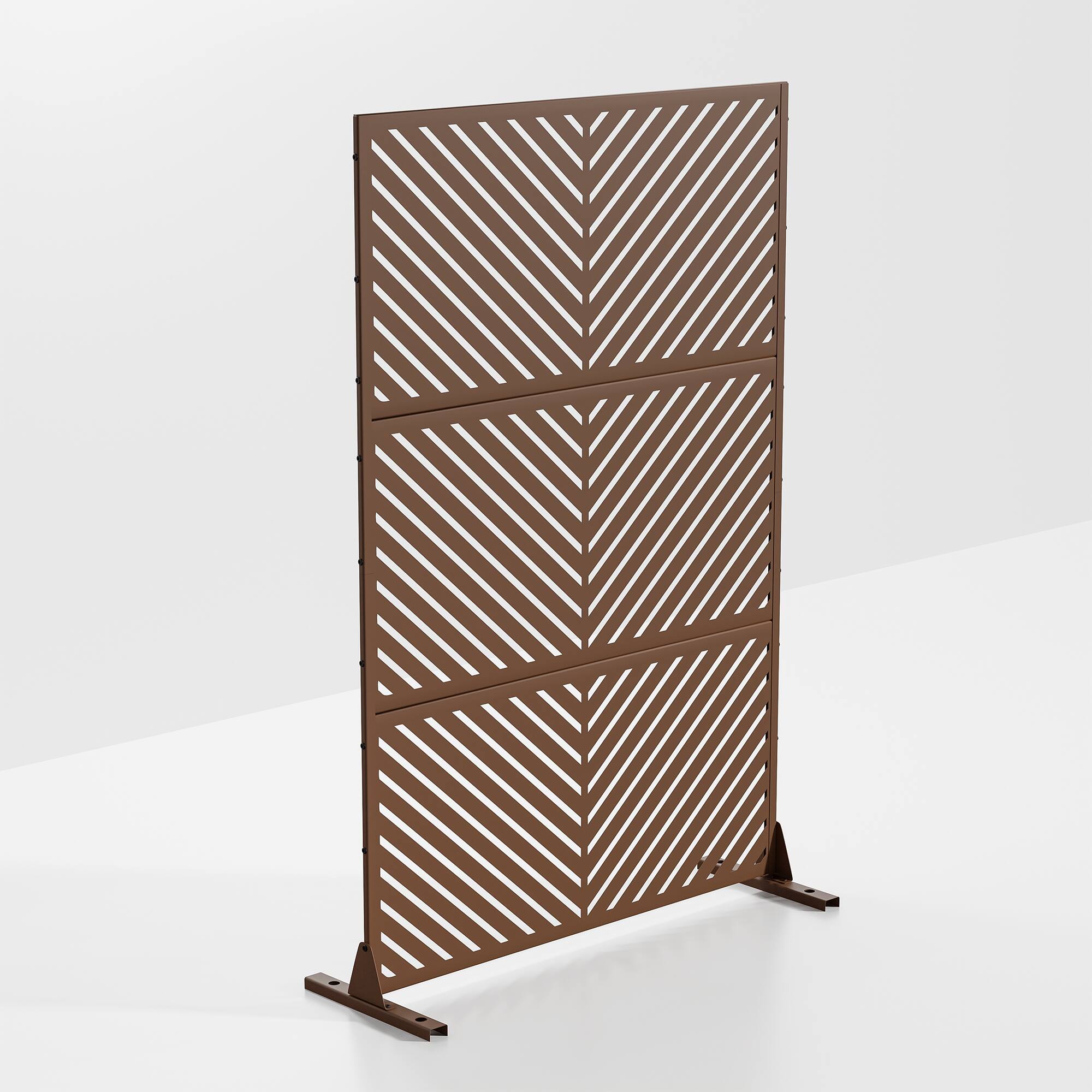 PexFix 72 in. x 47 in. Parallel Pattern Metal Outdoor Privacy Screen ...