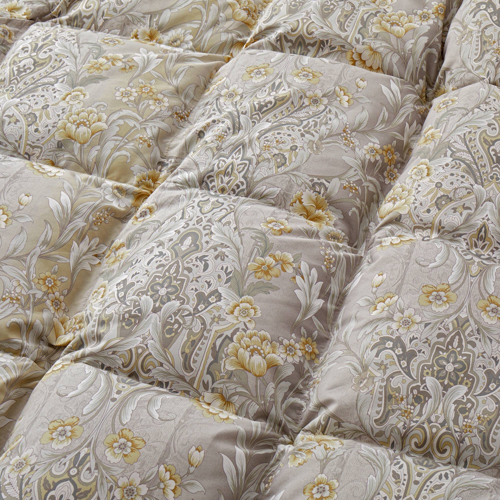 Peace Nest All Season Paisley Floral Goose Feather Fiber Comforter ...