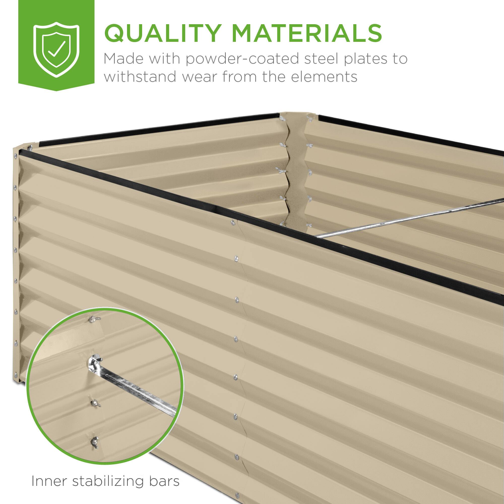 Best Choice Products 6x3x2ft Outdoor Metal Raised Garden Bed, Planter ...