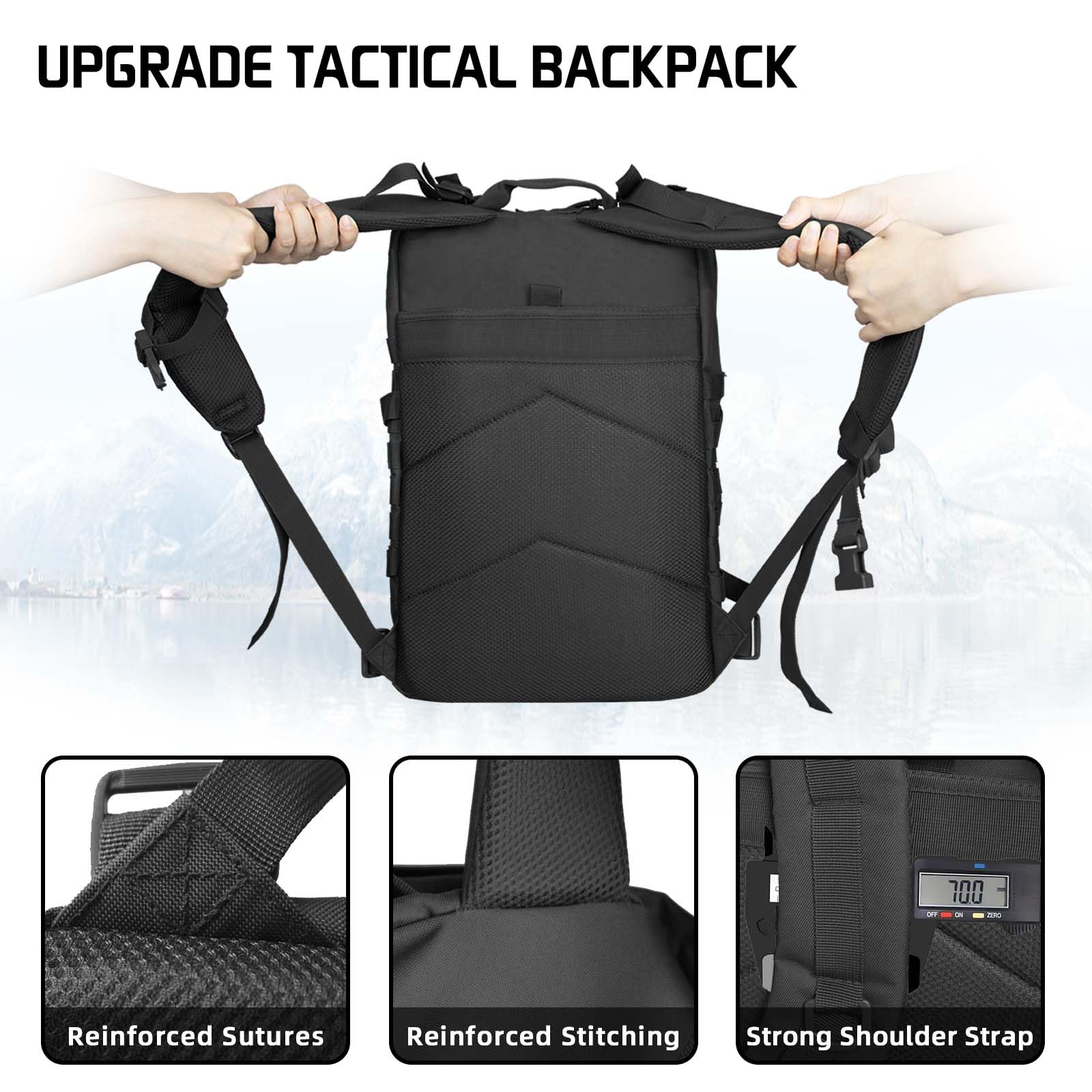 Stamp n Camp 45l Backpack 3 Day Molle Pack Large Army Out Bag Rucksack ...