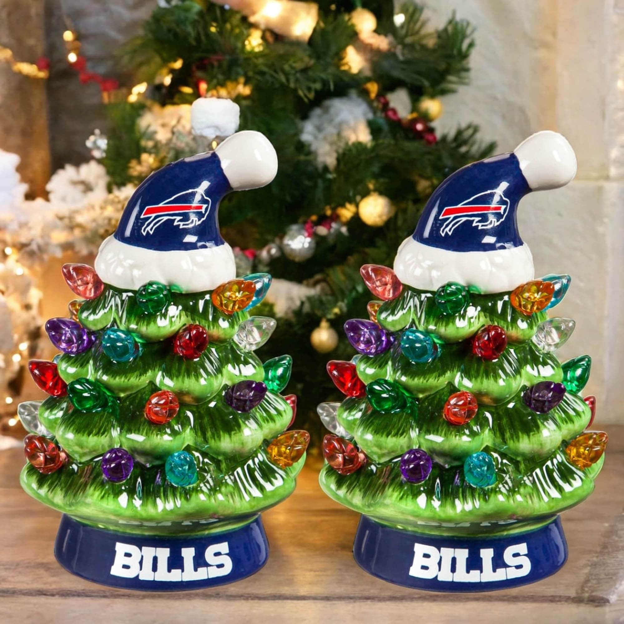 Evergreen Enterprises Buffalo Bills 2 Pack 4" Ceramic LED Christmas ...