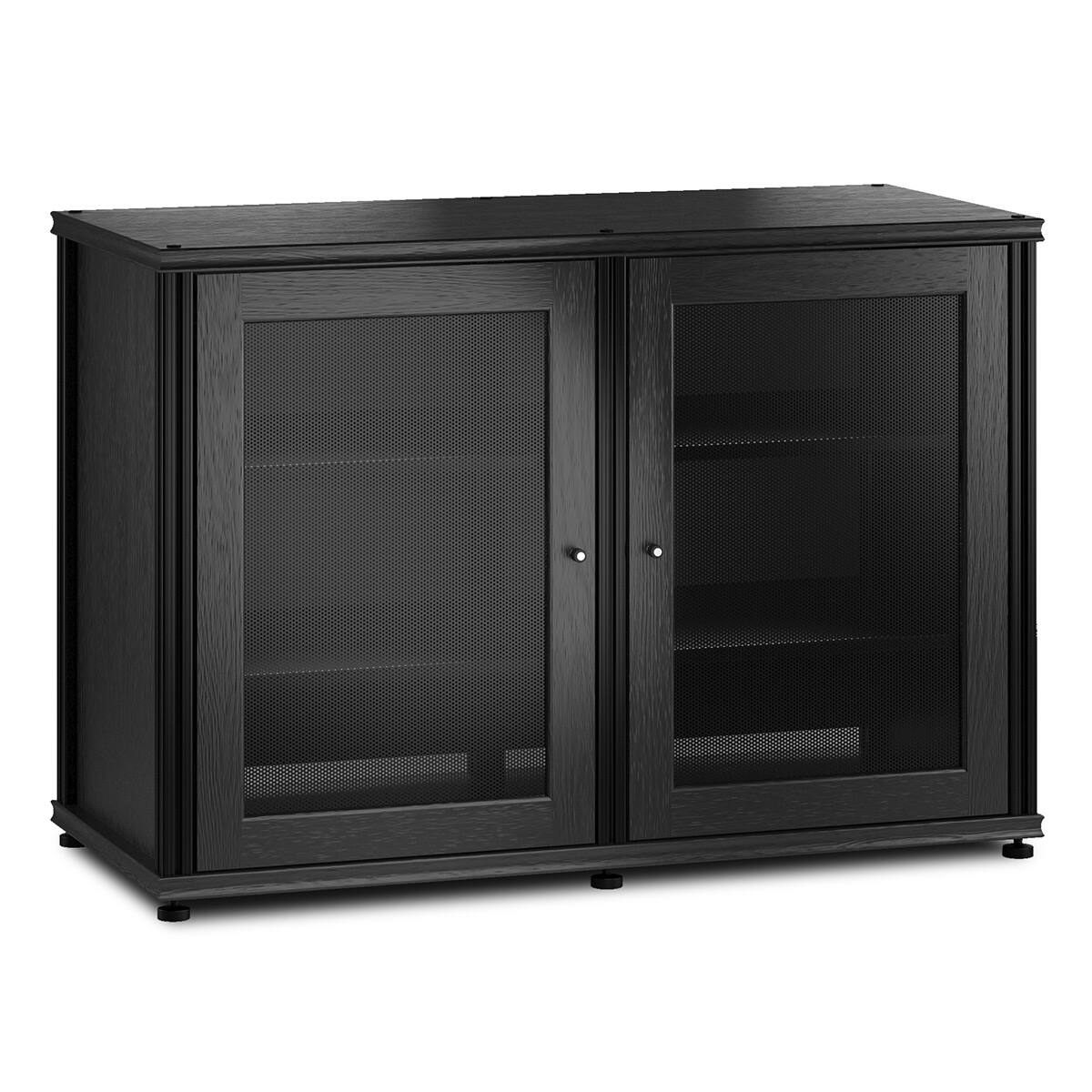 Salamander Designs Synergy 323 Twin AV Cabinet (Black Oak with Black ...