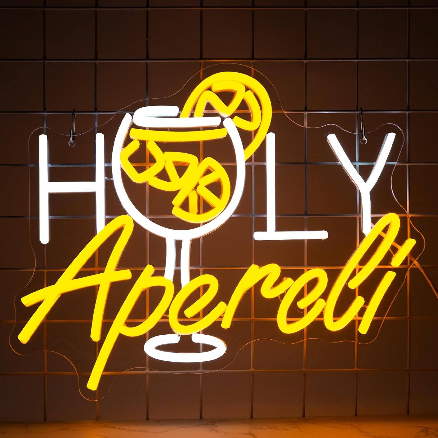 Auledio Holy Aperoli Neon Sign, Aperol Spritz Neon Signs for Wall Decor ...