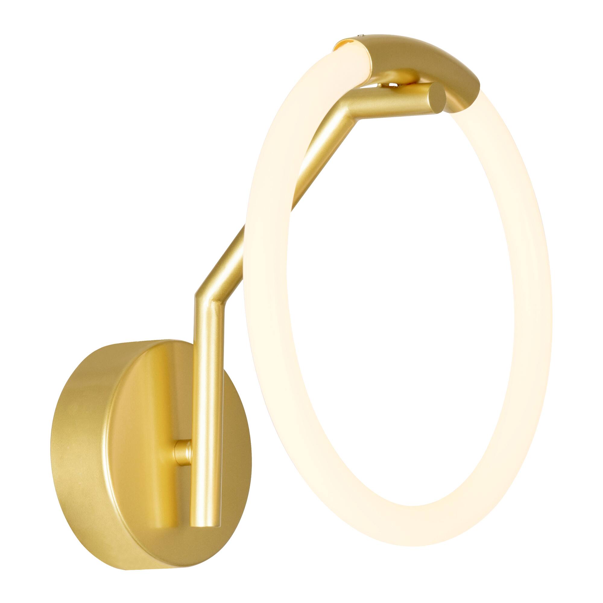CWI Lighting Hoops 1 Light LED Wall Sconce With Finish Satin Gold ...