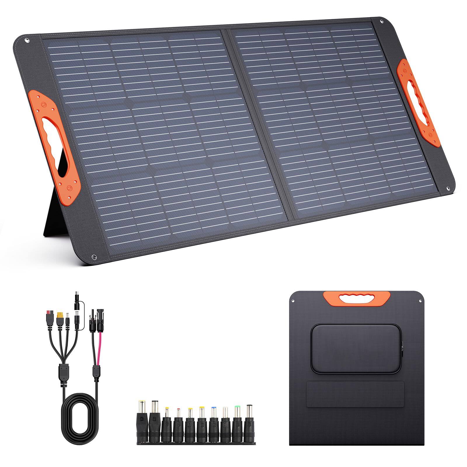 GlowWise 100W Portable Solar Panel 24%High Efficiency Foldable Design ...