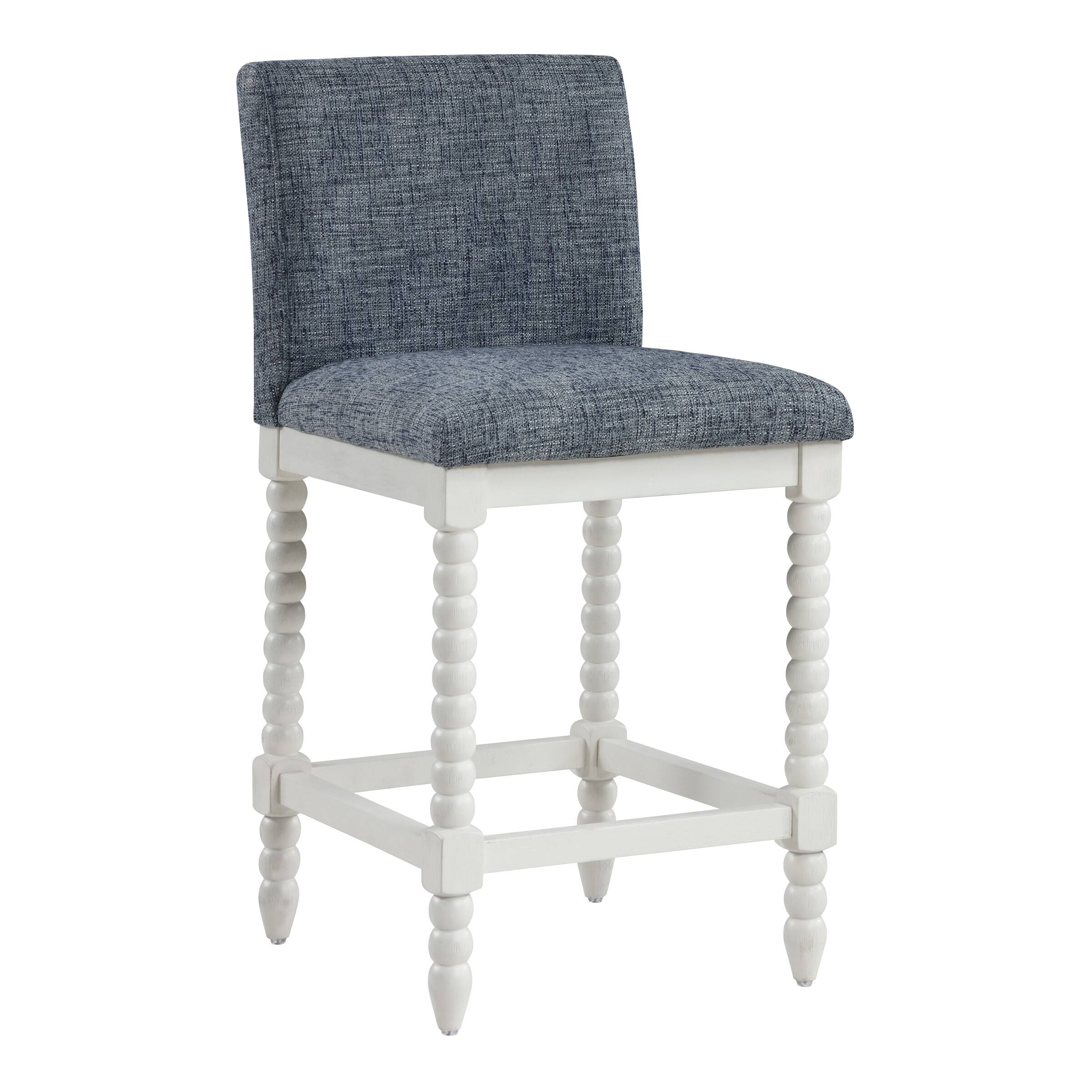 OSP Home Furnishings Kaylee 26 Spindle Counter Stool Indigo / Antique ...