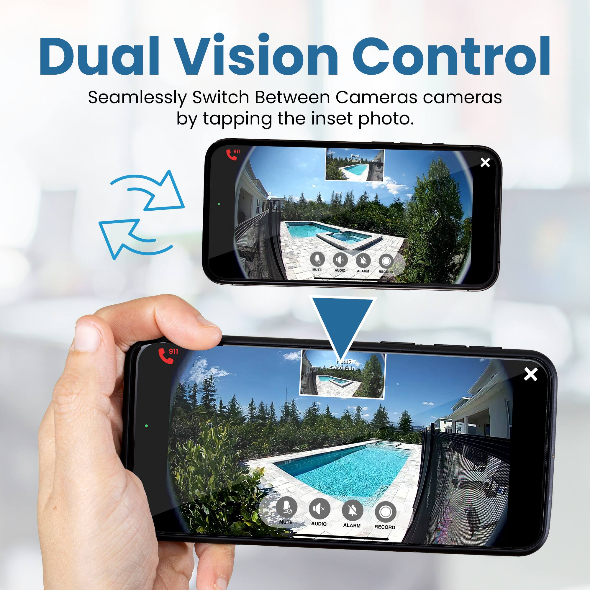 SwamCam Pool Alarm Dual WiFi ASTM F2208 Certified Safety System for Inground Above Ground Pools ...