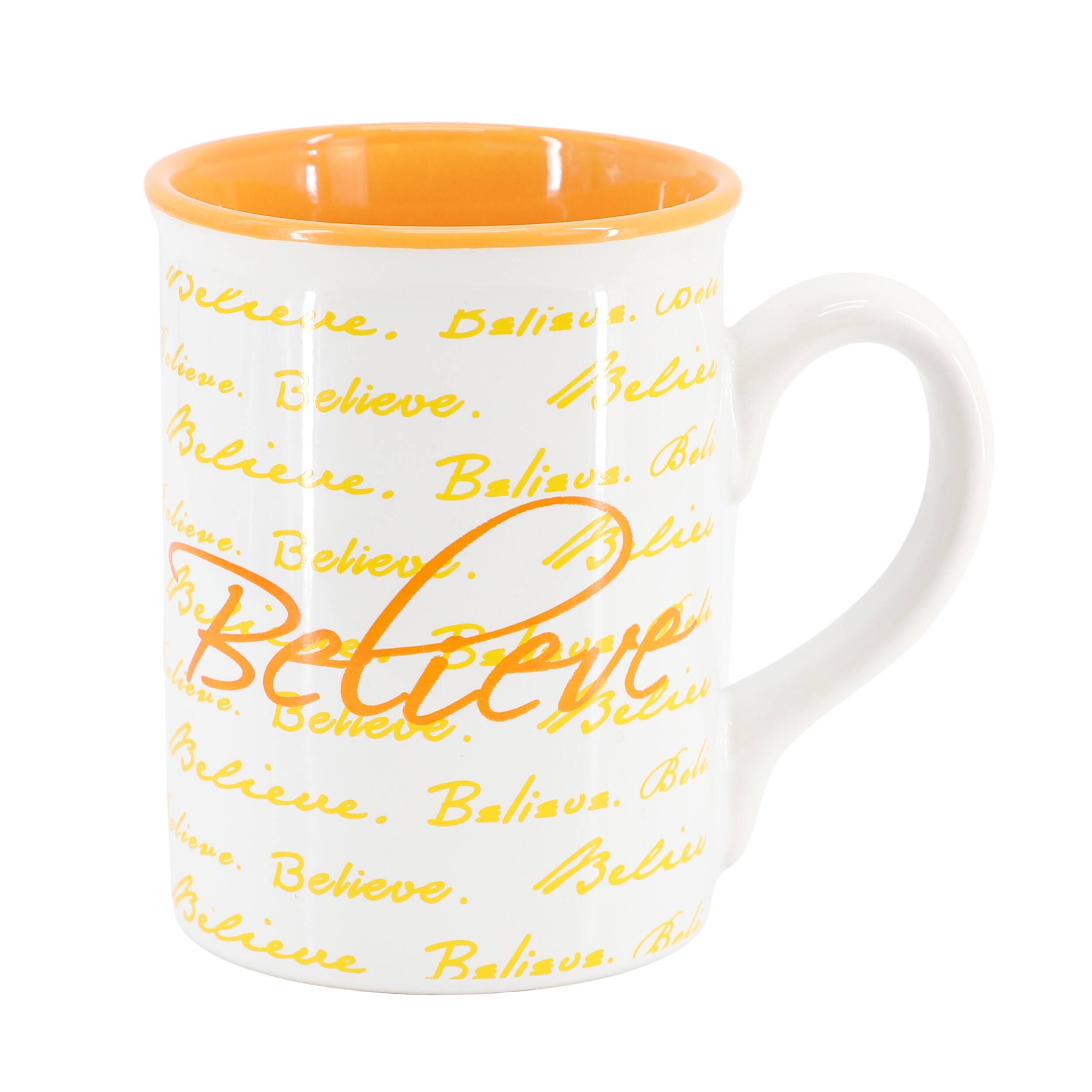 Gibson Home Inspirational Words Believe 4 Piece 16 Ounce Stoneware Mug ...