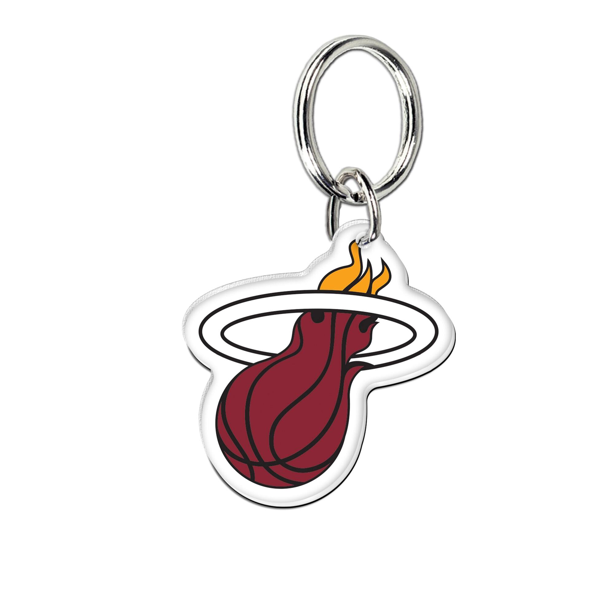 WinCraft Miami Heat Premium Acrylic Core Key Ring Multicolor 203427223 ...