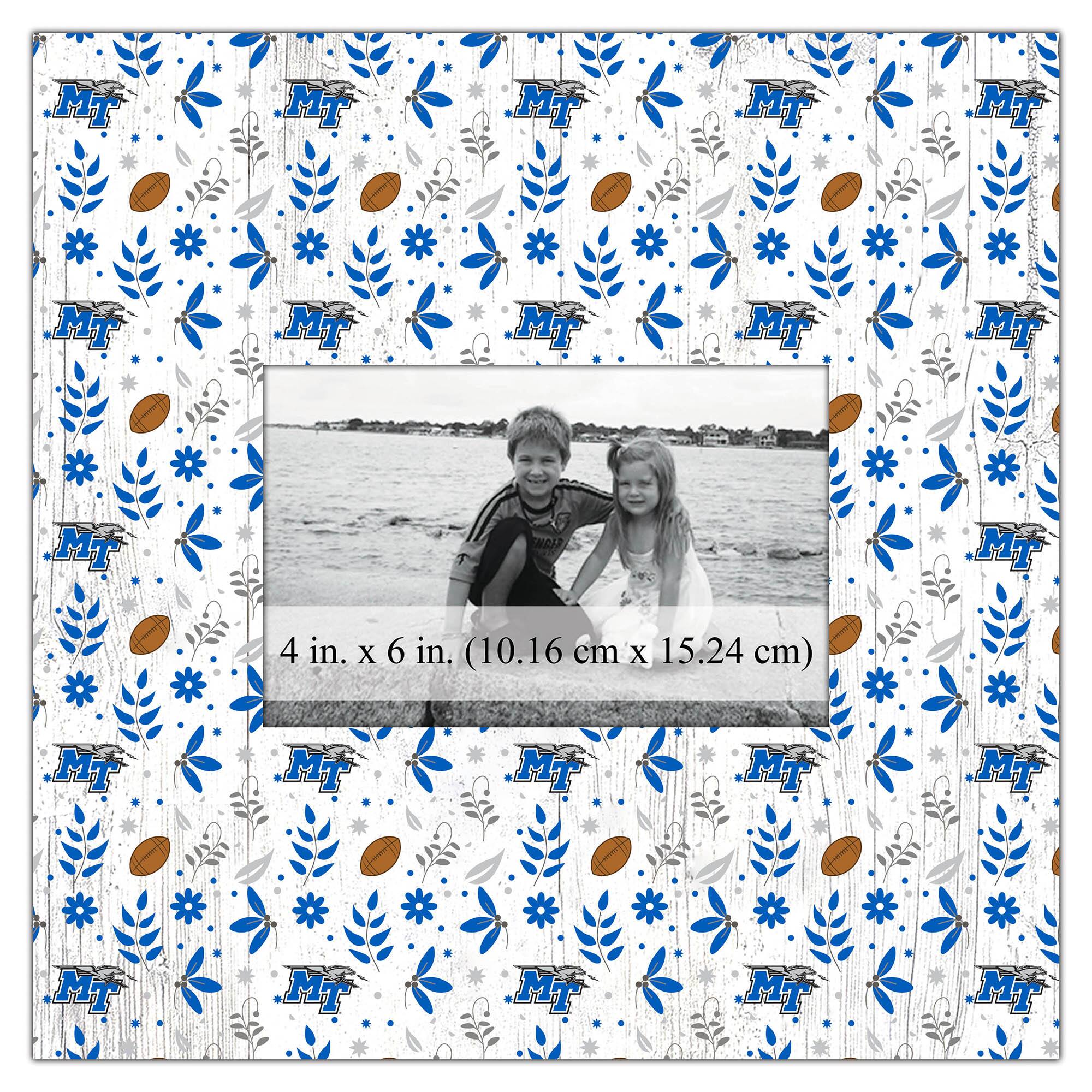 Fan Creations MTSU Blue Raiders 10'' x 10'' Floral Pattern Frame Multicolor 4095495 - Best Buy