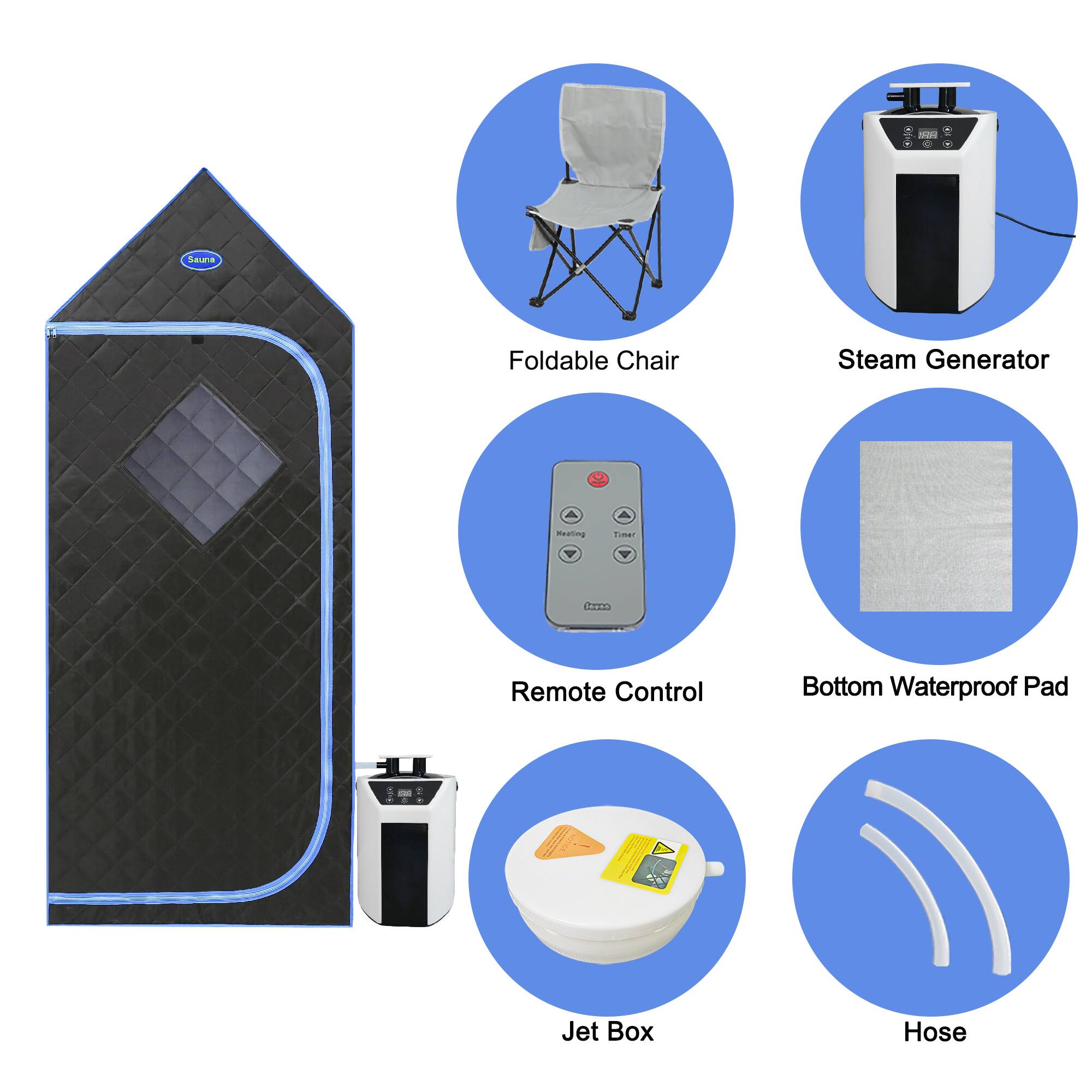 APRILSOUL Portable Gothic Roof Plus Full Size Steam Sauna Tent Home Spa ...