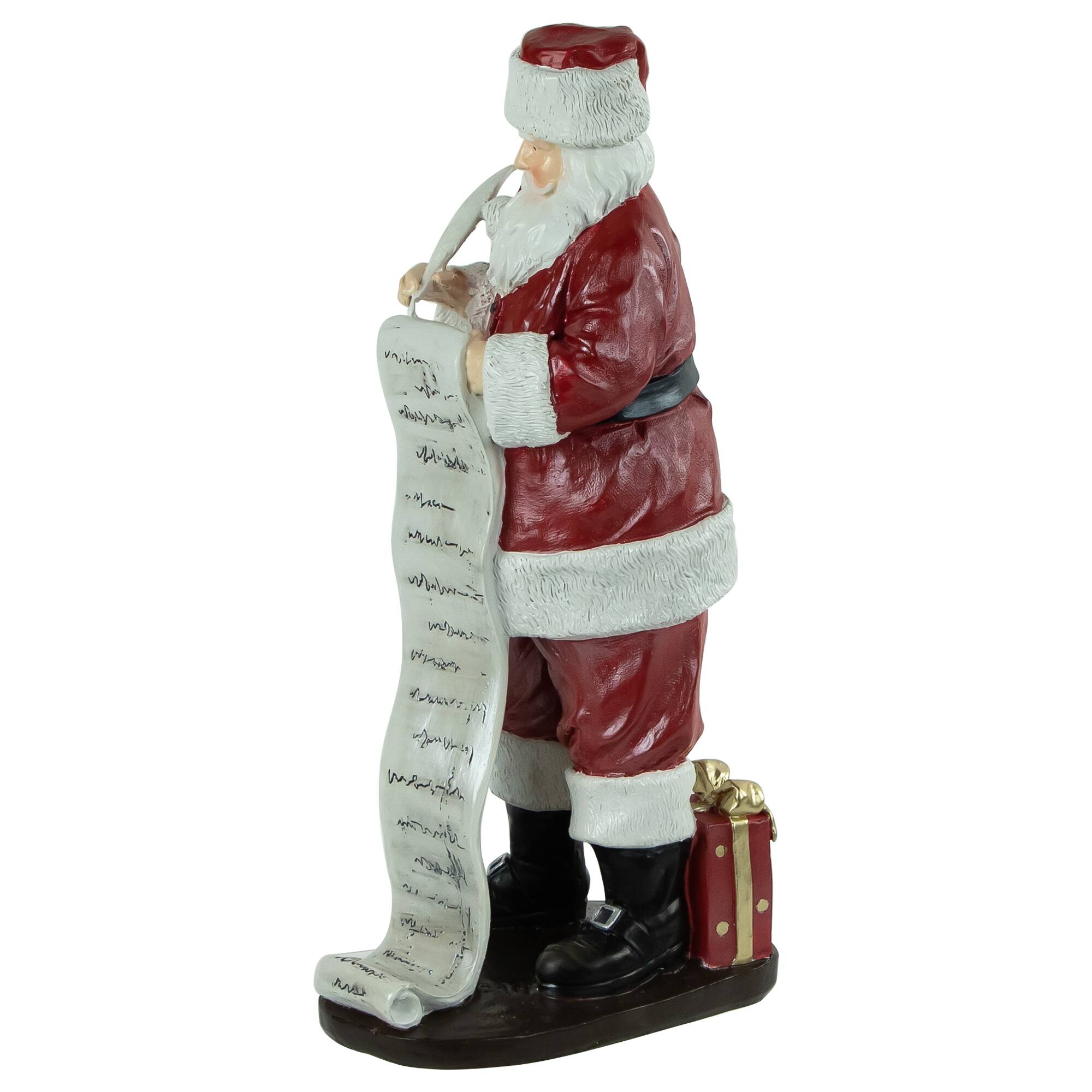 Northlight Santa Claus with Naughty or Nice List Christmas Figure 14 ...