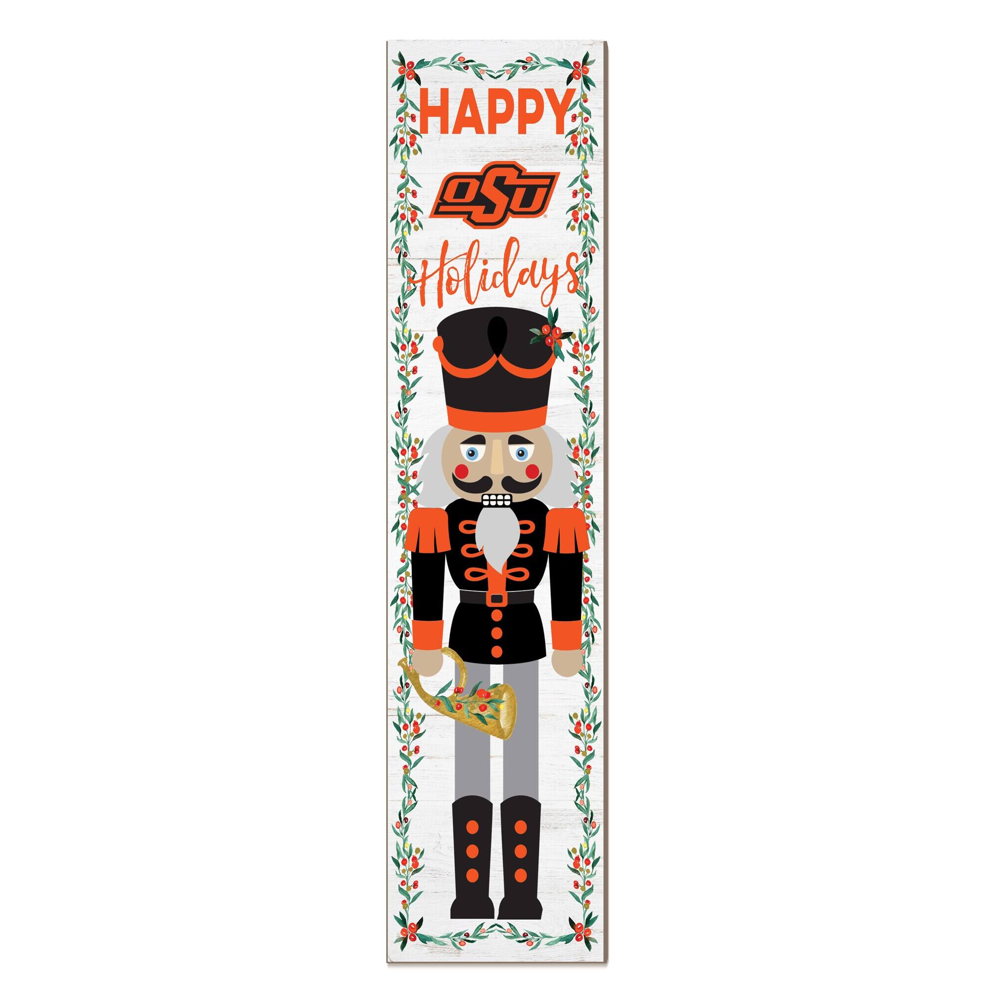Jardine Oklahoma State Cowboys 11" x 46" Nutcracker Holiday Leaner Sign ...