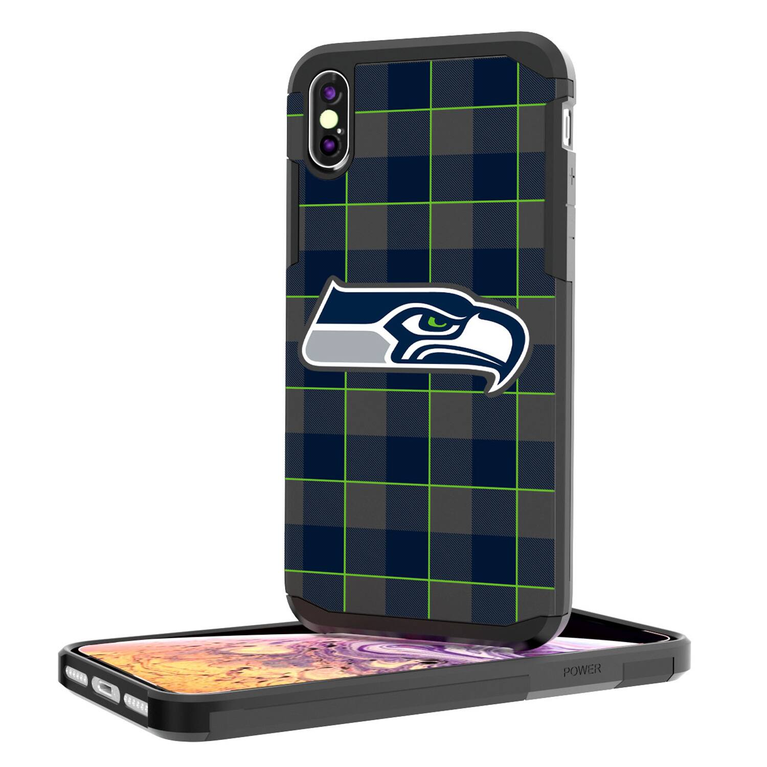 Keyscaper NFL Seattle Seahawks iPhone Rugged Plaid Design Case XR ...