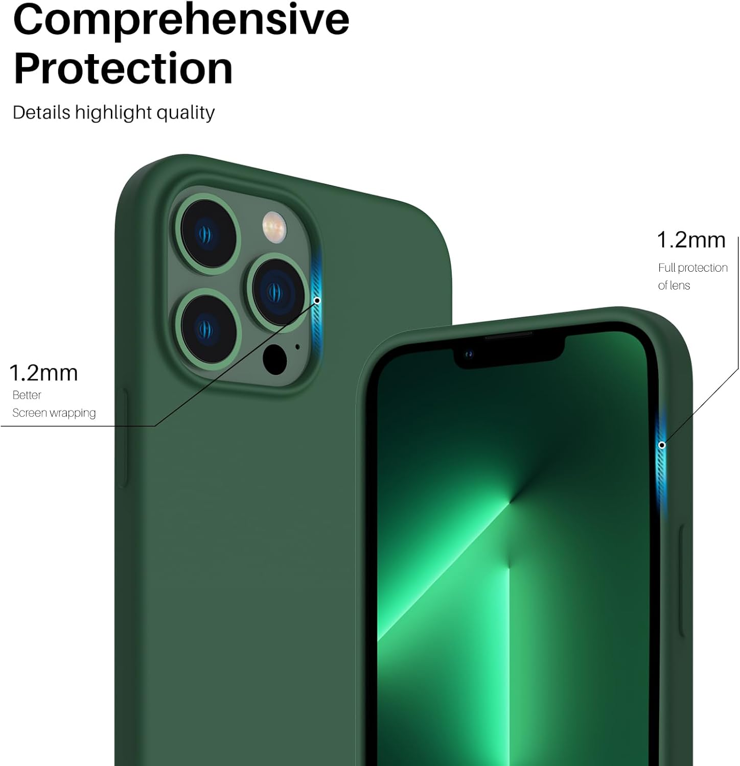 Ornarto Compatible with iPhone 13 Pro Max Case 6.7", Slim Liquid ...