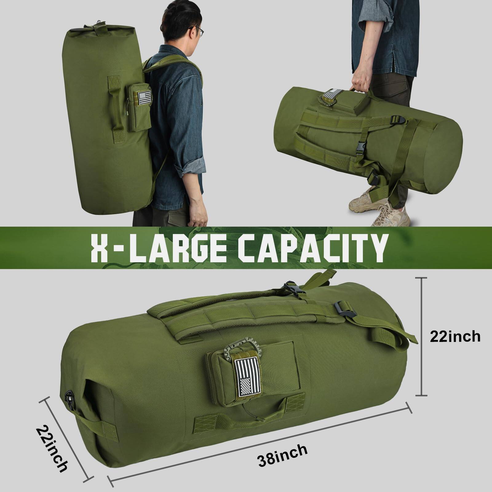 Cozy Serene Duffle Bag 110l Extra Large Sea With Backpack Straps Heavy ...