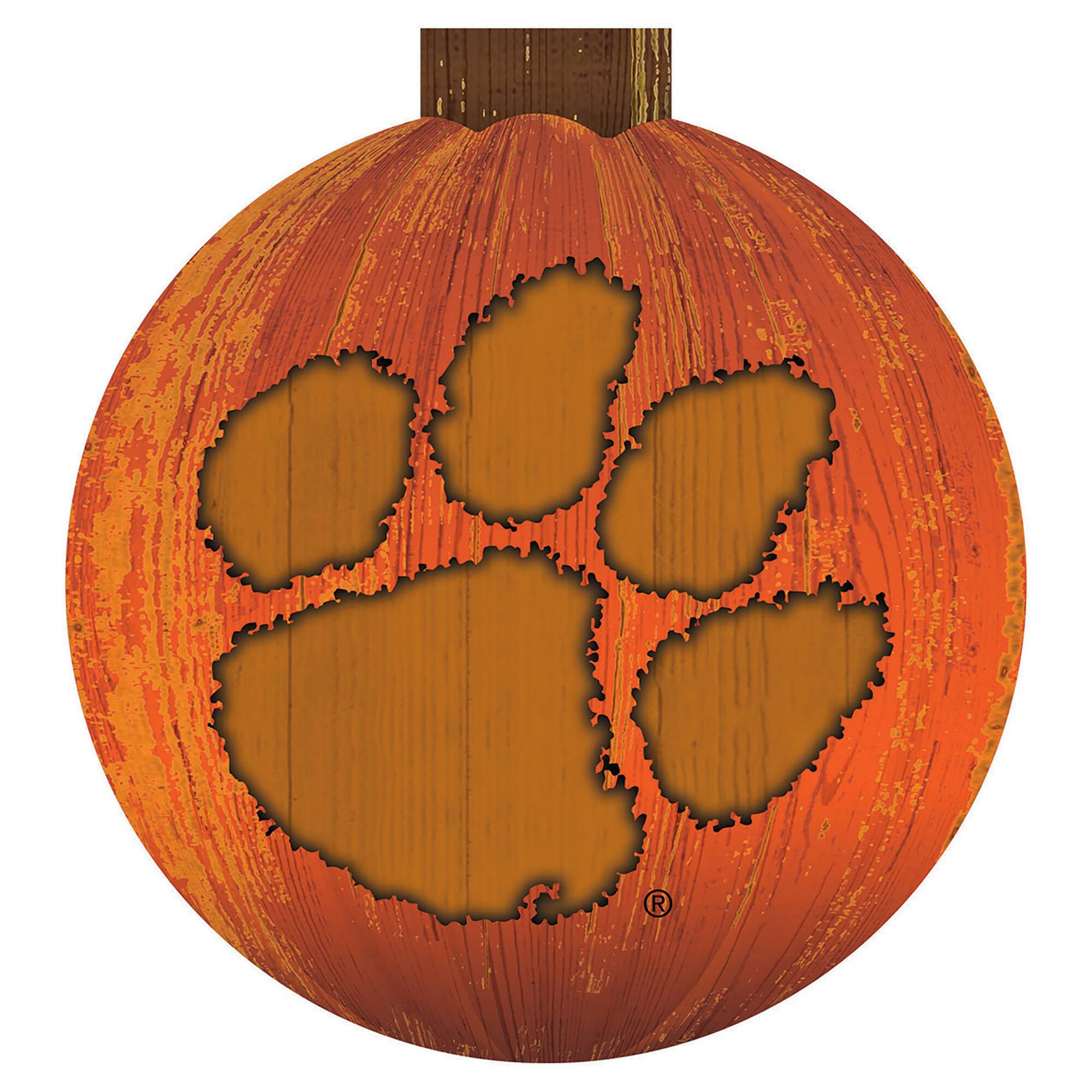 Fan Creations Clemson Tigers 12'' Pumpkin Sign Orange 5038166 - Best Buy