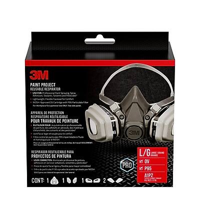 3M Paint Project/Pesticide Respirator, Large Gray MMM6311PA1A - Best Buy