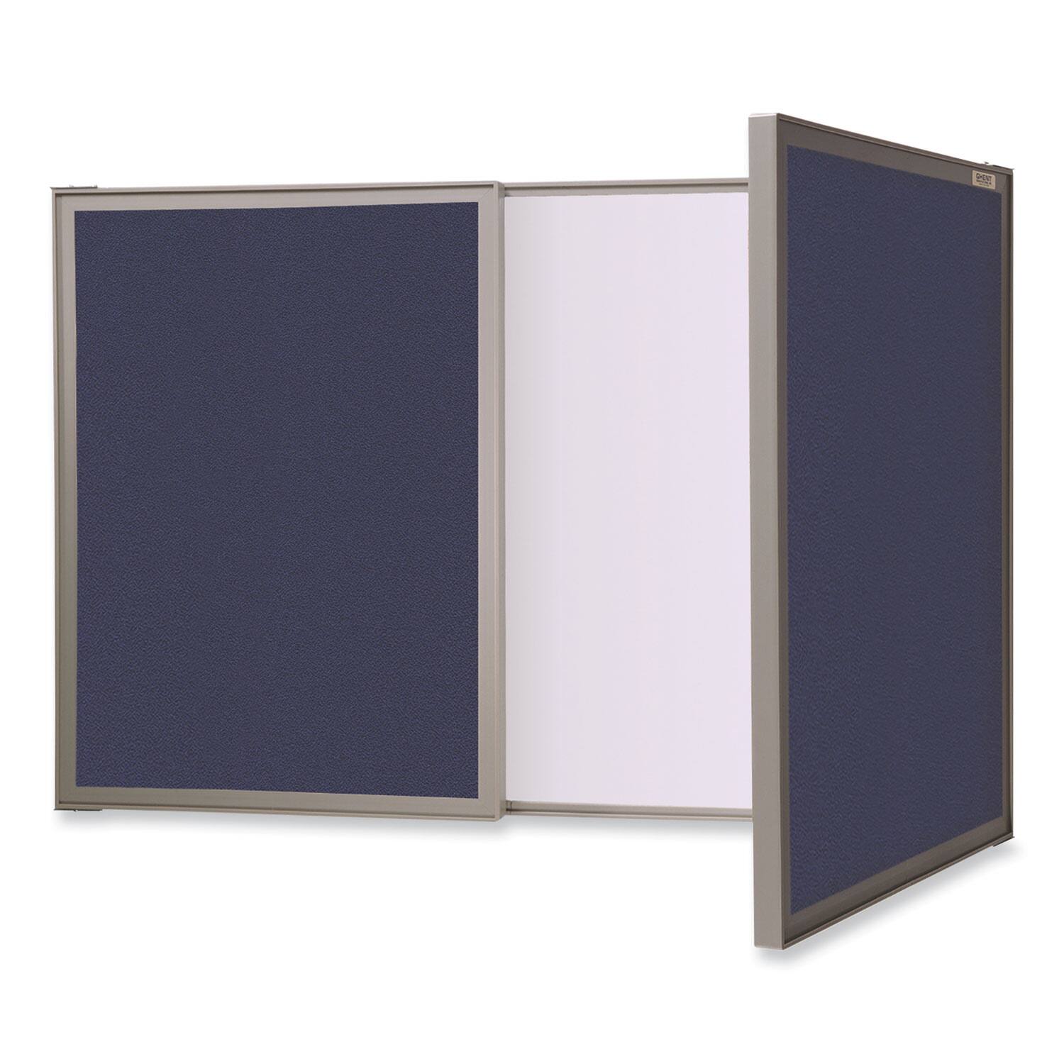 Ghent VisuALL PC Whiteboard Cabinet with Fabric Bulletin Board Exterior ...