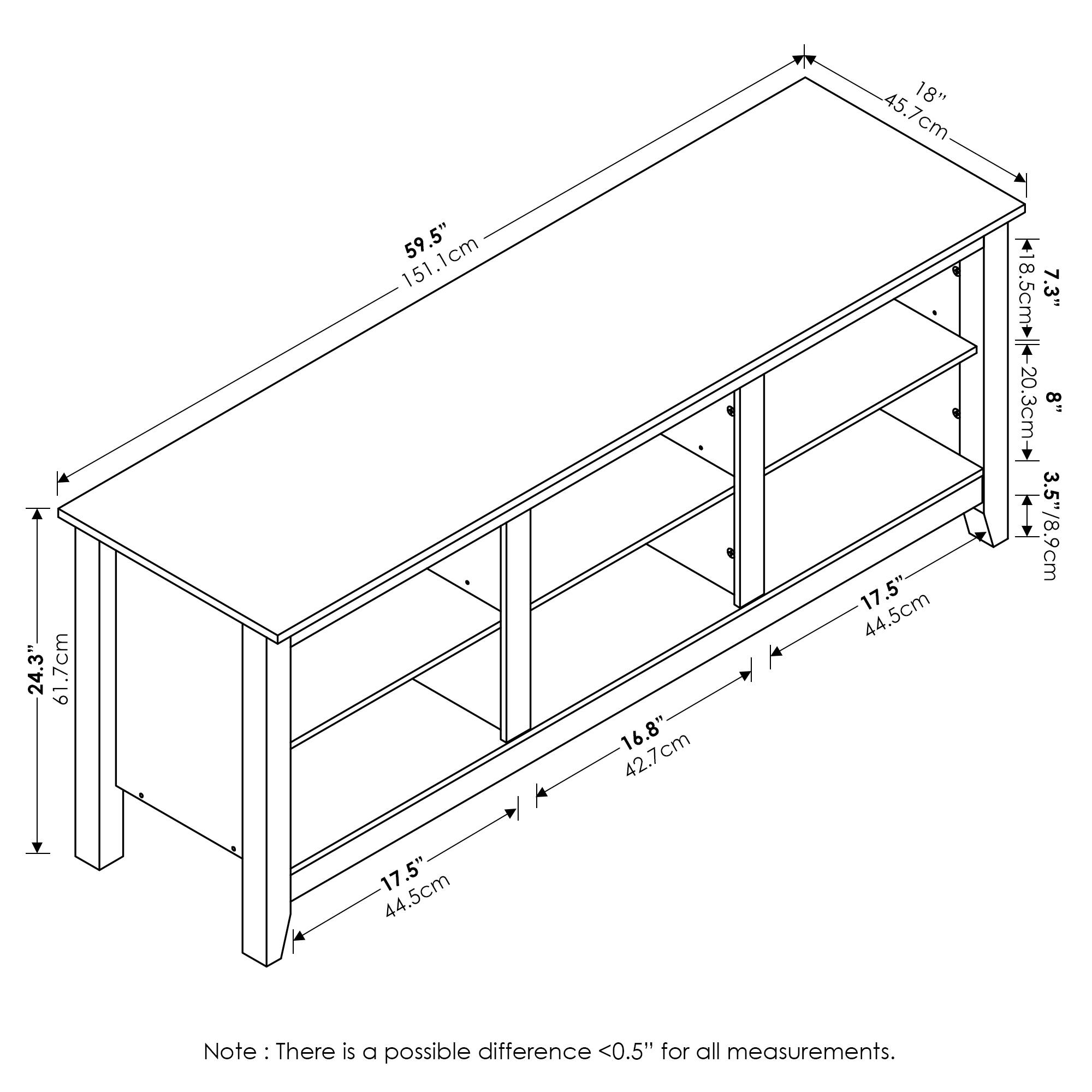 Furinno JENSEN TV Stand, TV Entertainment Center with Shelves, TV ...