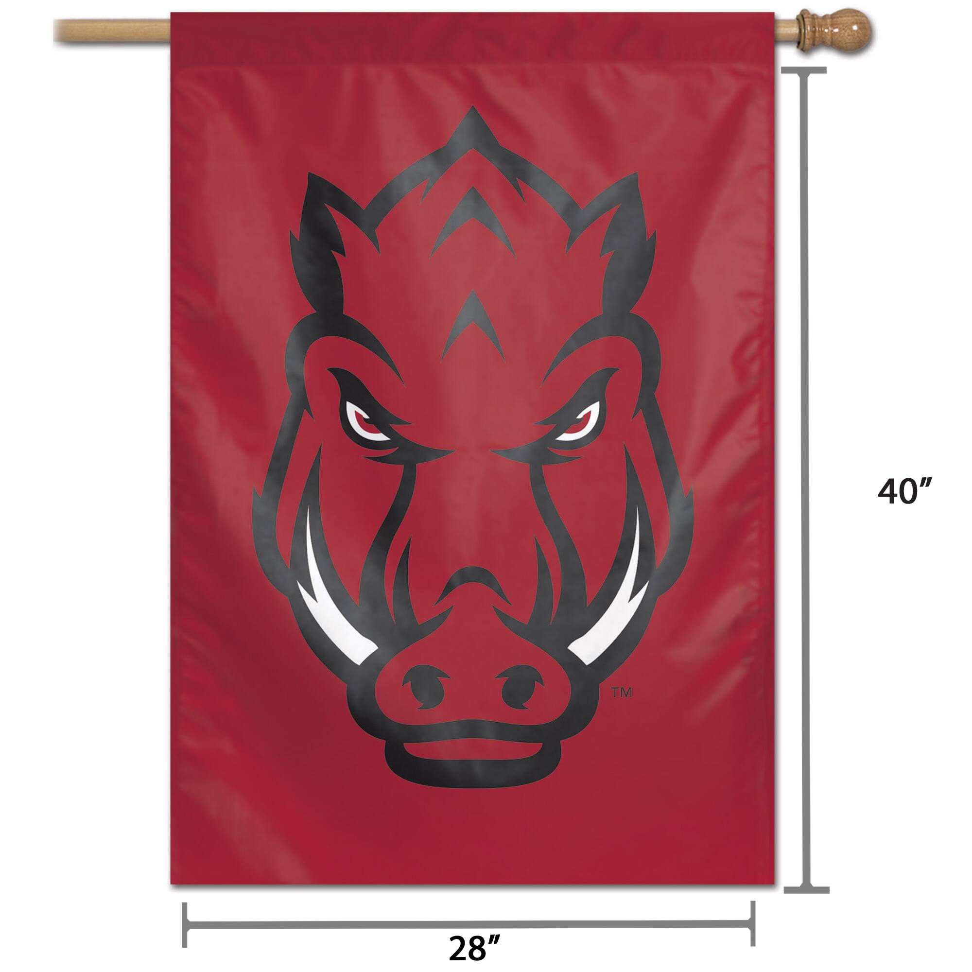 WinCraft Arkansas Razorbacks 28" x 40" Large Logo Single Sided Vertical ...