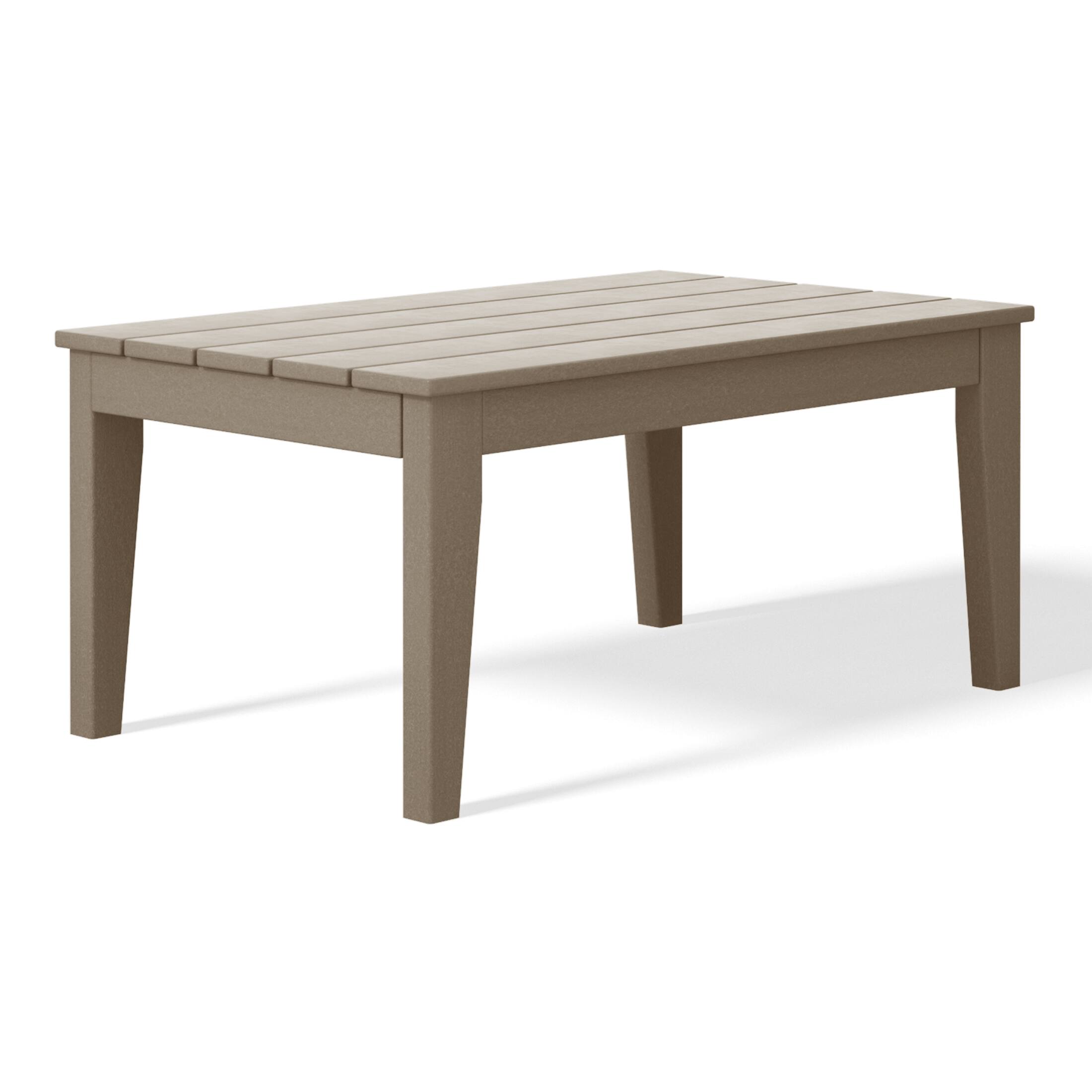 WestinTrends Malibu Low Outdoor HDPE Patio Rectangle Coffee Table ...