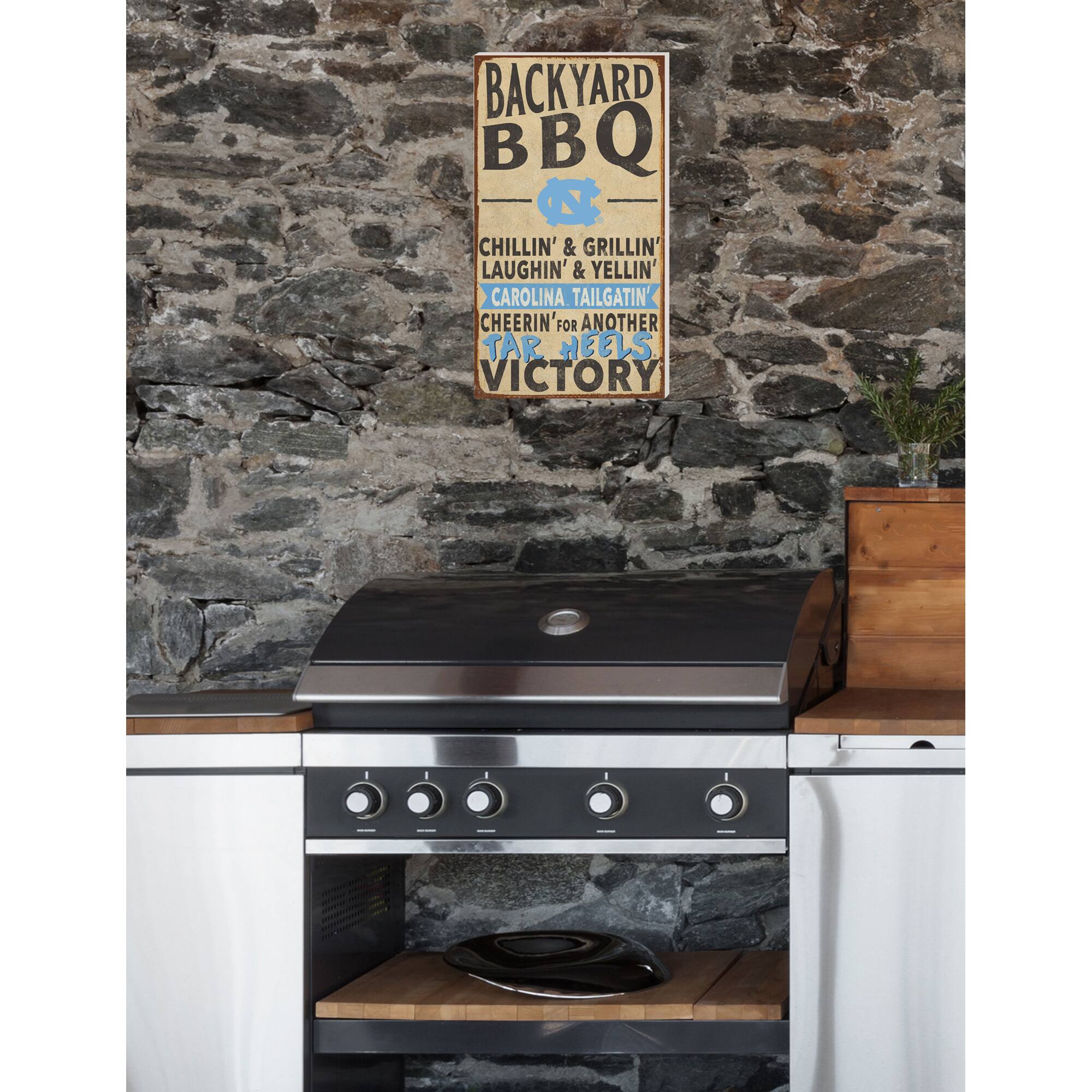 Jardine North Carolina Tar Heels 11'' x 20'' Indoor/Outdoor BBQ Sign ...