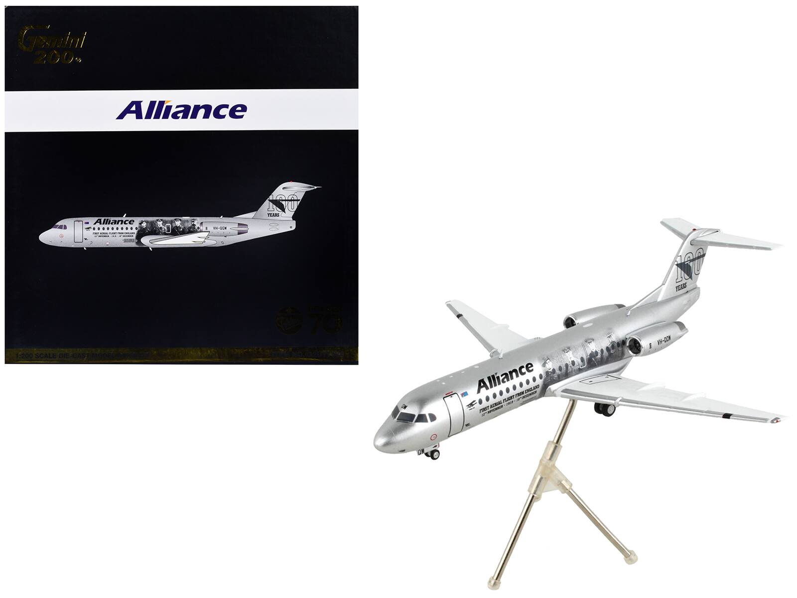 GeminiJets Fokker F70 Alliance Airlines 100 Years First Flight from ...
