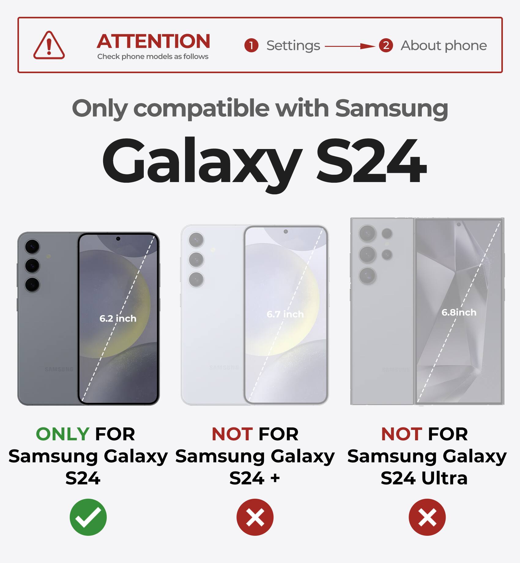 dexnor for Samsung Galaxy S24 Case with Built in Slide Camera Cover ...