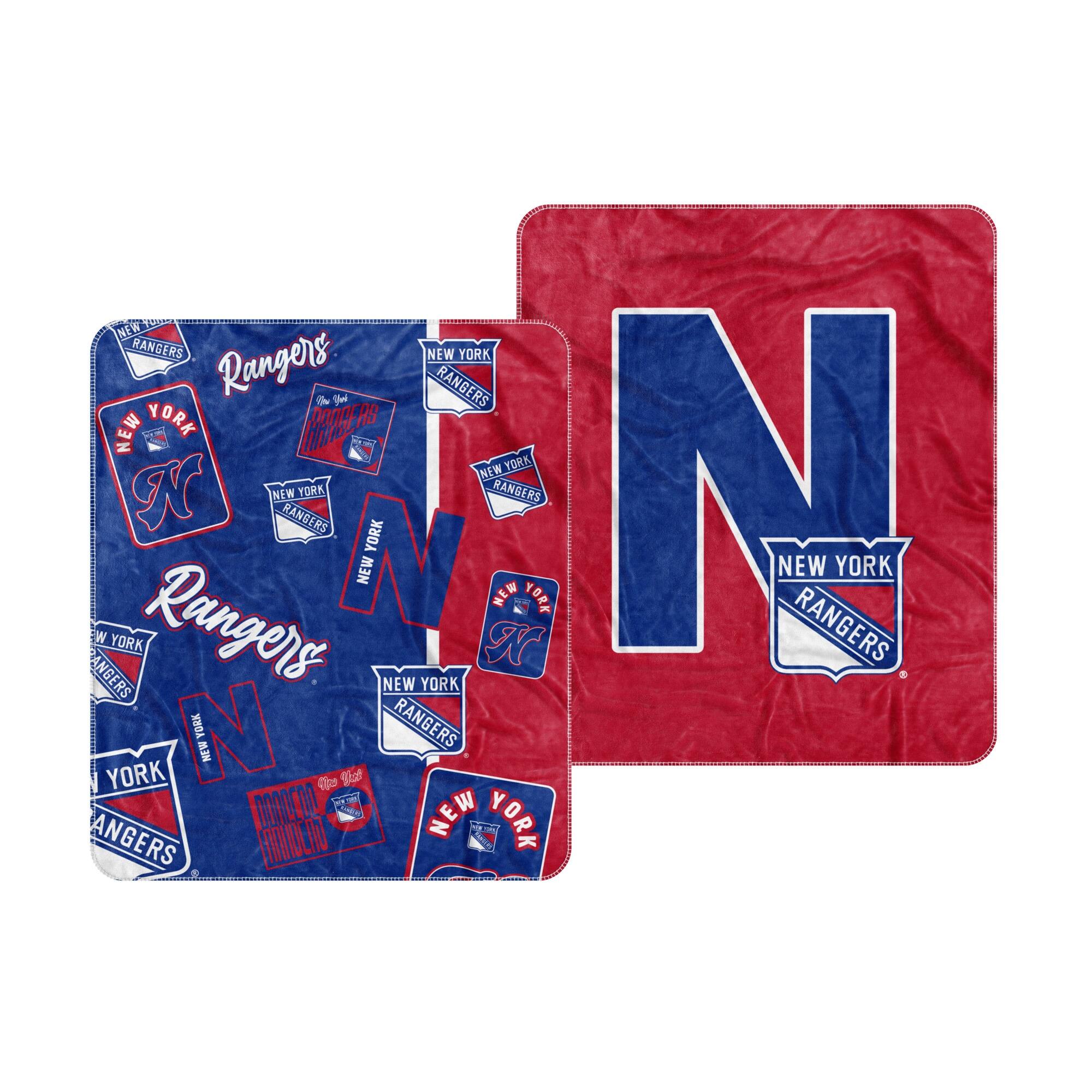 Logo Brands New York Rangers 50" x 60" Dream Weave Throw Blanket Royal ...