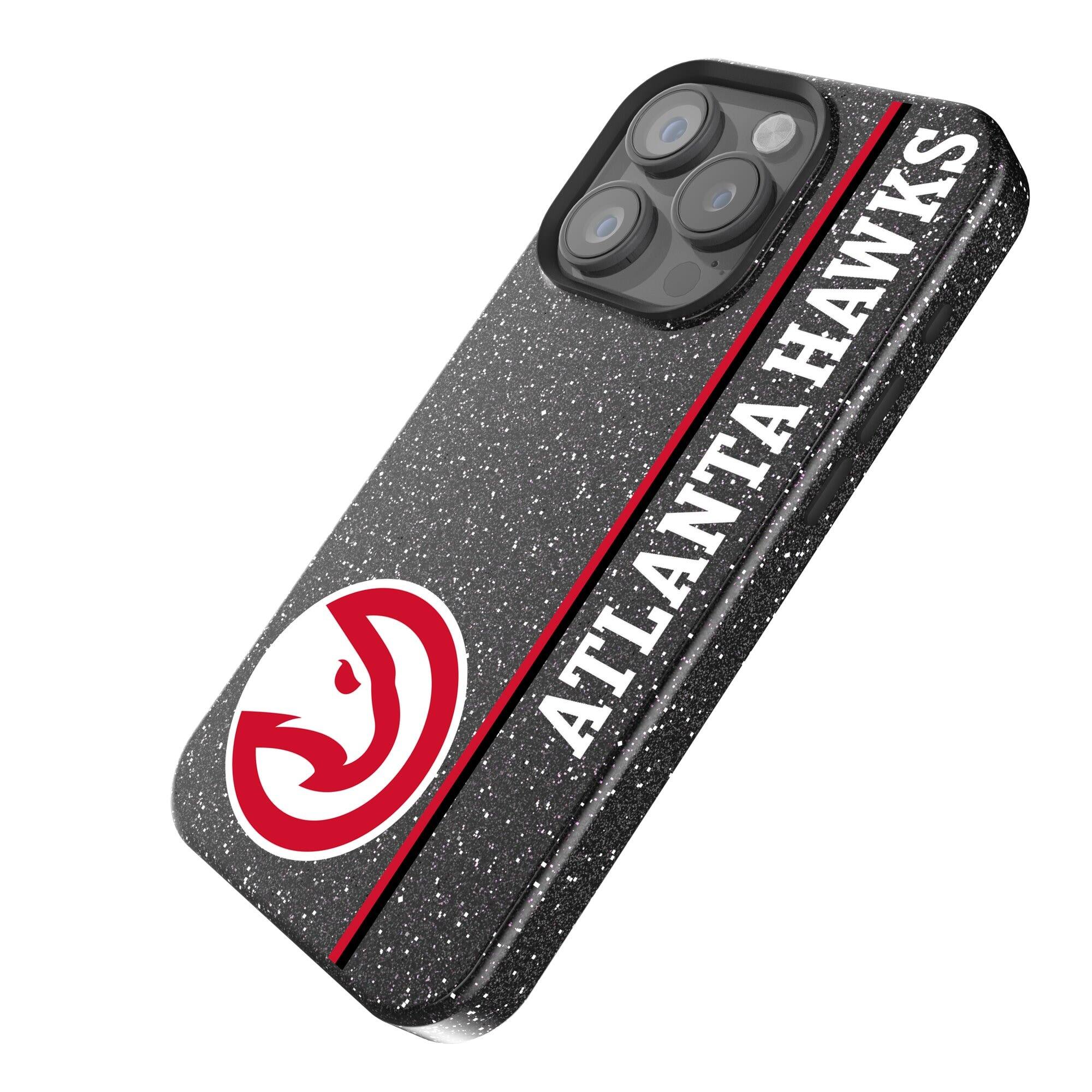 Keyscaper NBA Atlanta Hawks Sidebar Bling iPhone Case 14 Pro Black ...