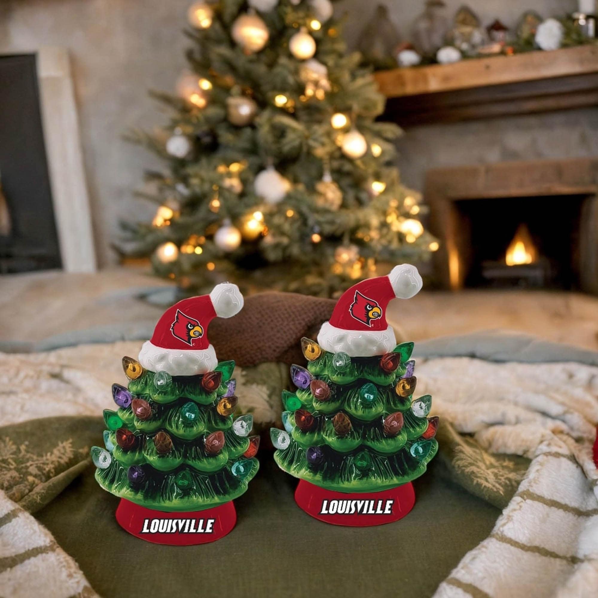 Evergreen Enterprises Louisville Cardinals 2 Pack 4" Ceramic LED ...